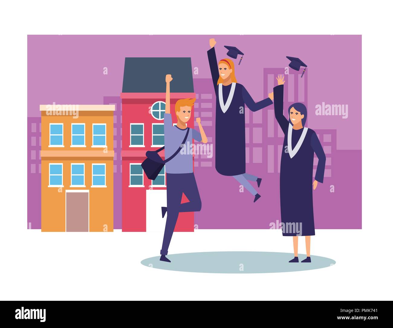 College cartoons Cut Out Stock Images & Pictures - Alamy