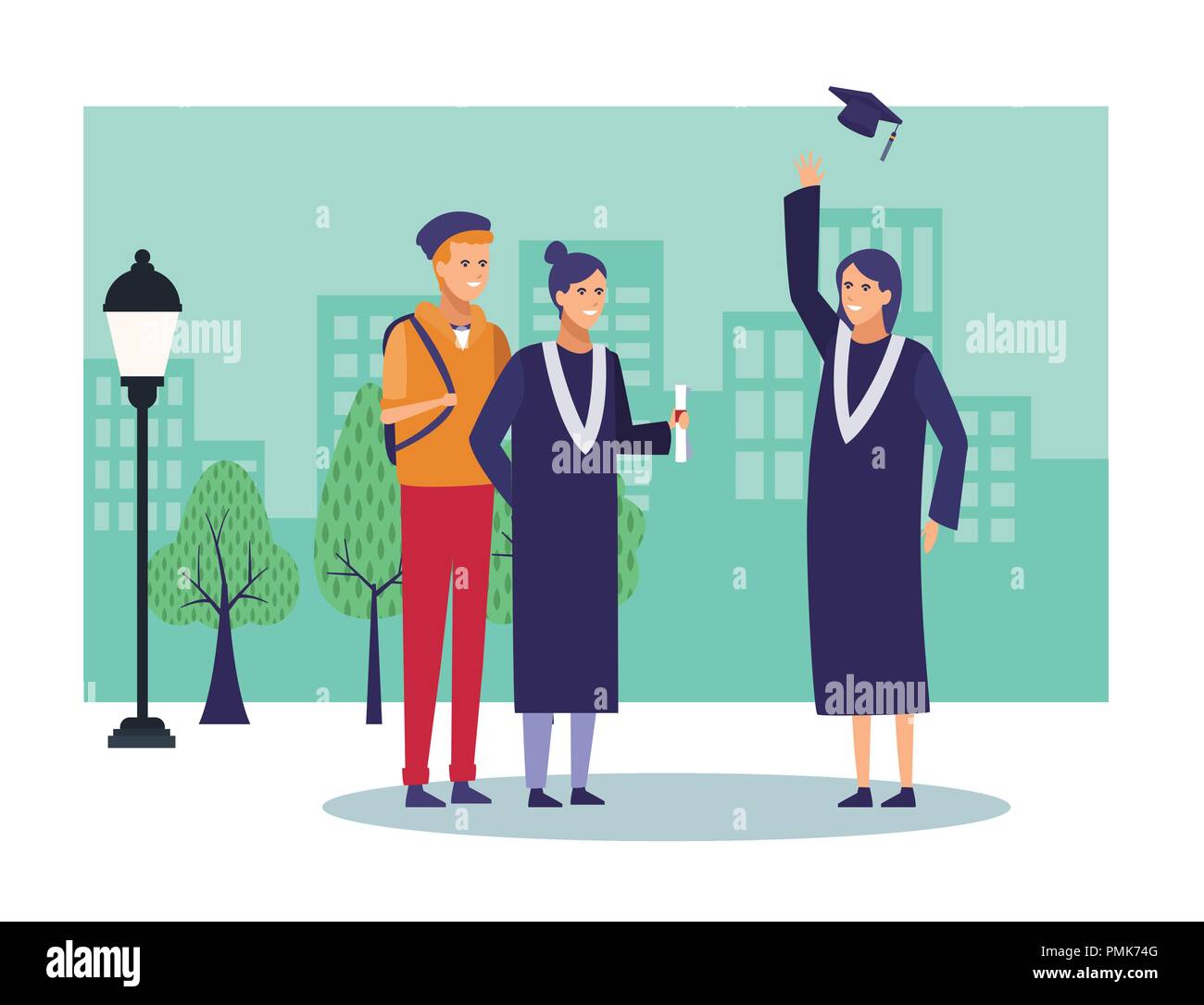 Students graduation cartoons Stock Vector Image & Art - Alamy