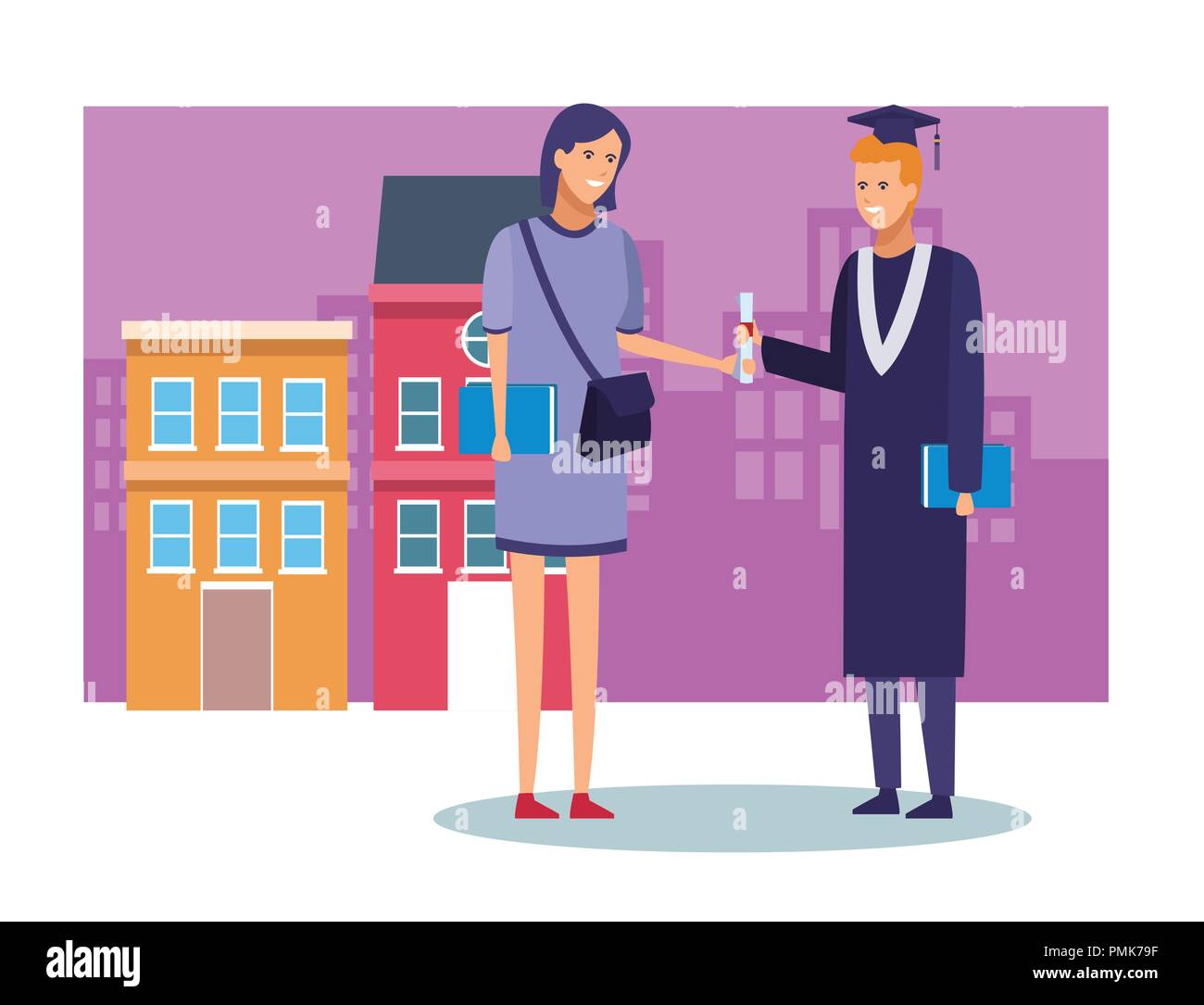 Student graduation cartoons Stock Vector Image & Art - Alamy