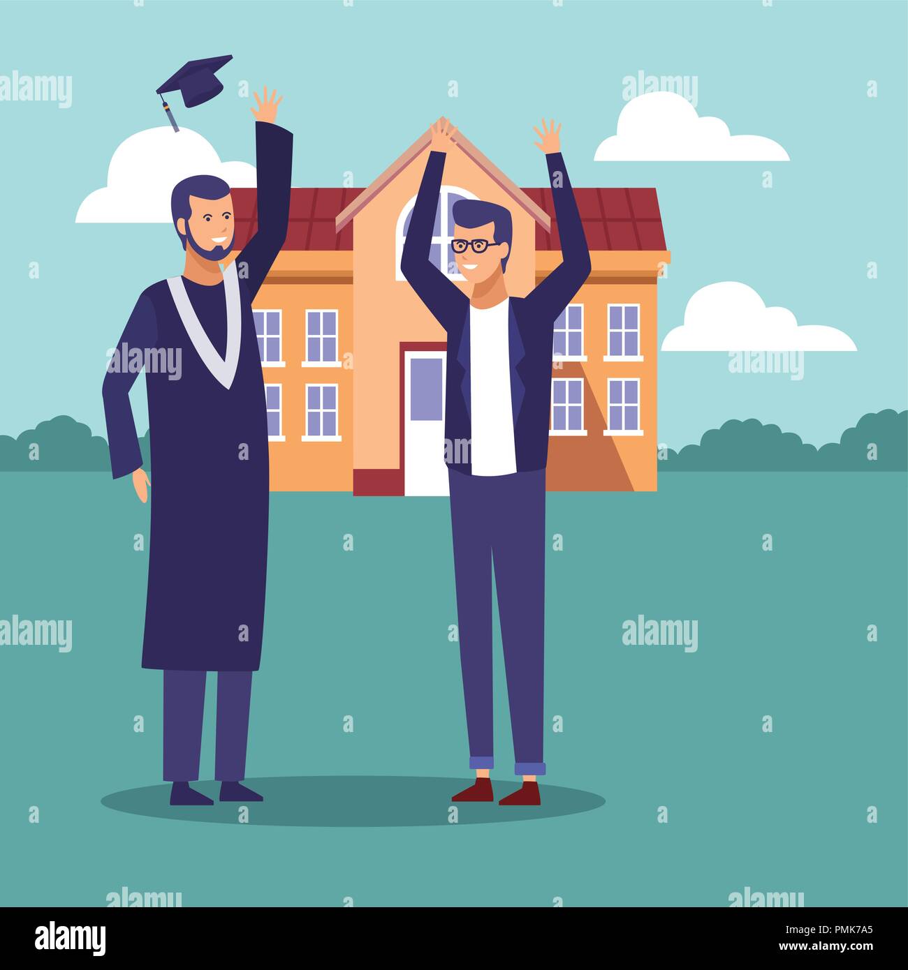Student graduation cartoons Stock Vector Image & Art - Alamy