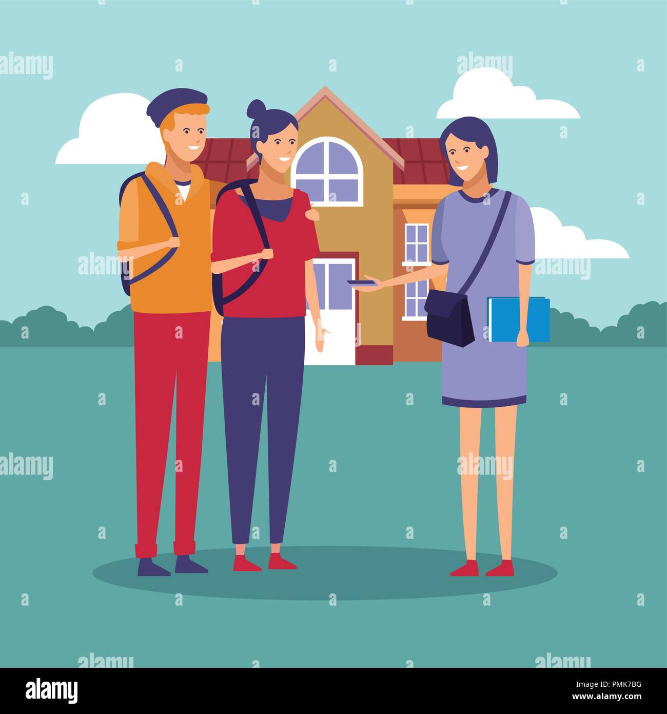 School friends talking Stock Vector Images - Alamy