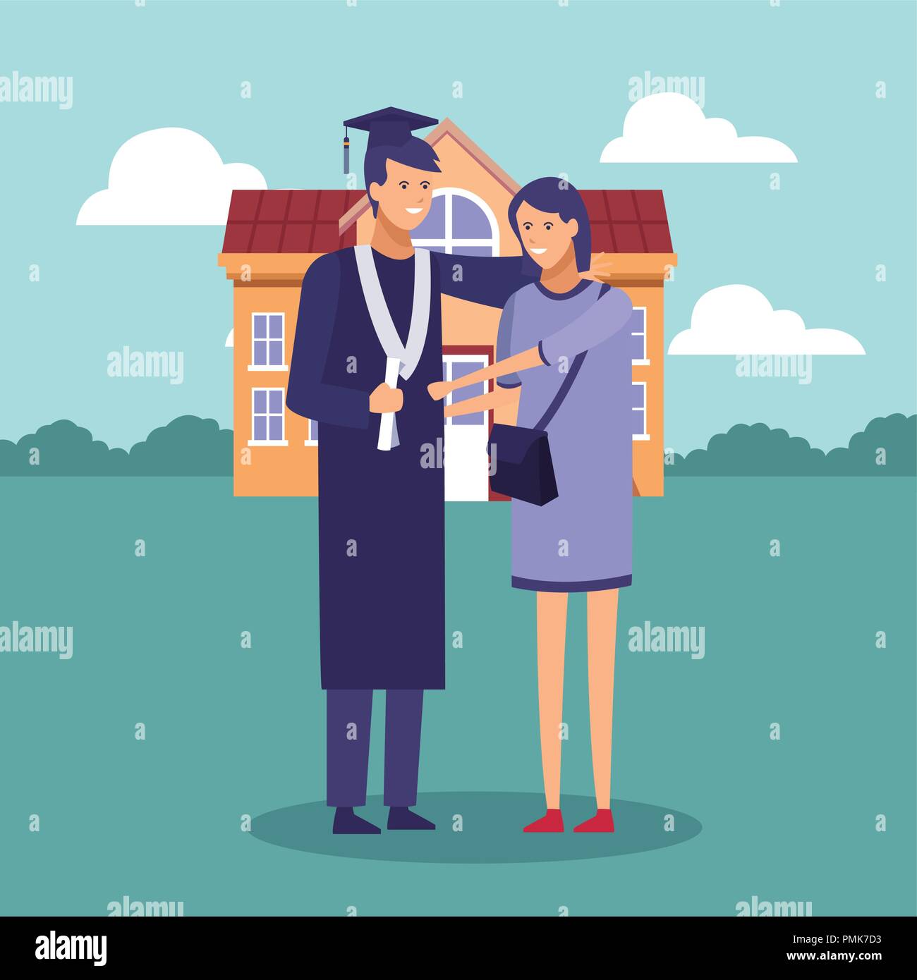 Student graduation cartoons Stock Vector Image & Art - Alamy