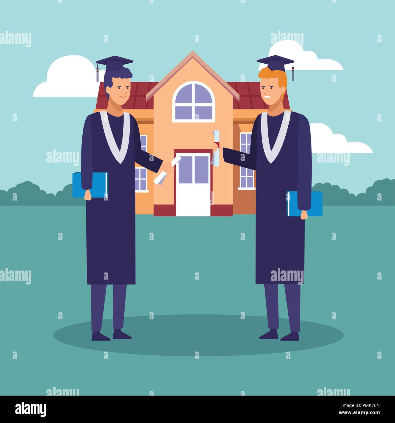 Education students smiling Stock Vector Images - Alamy