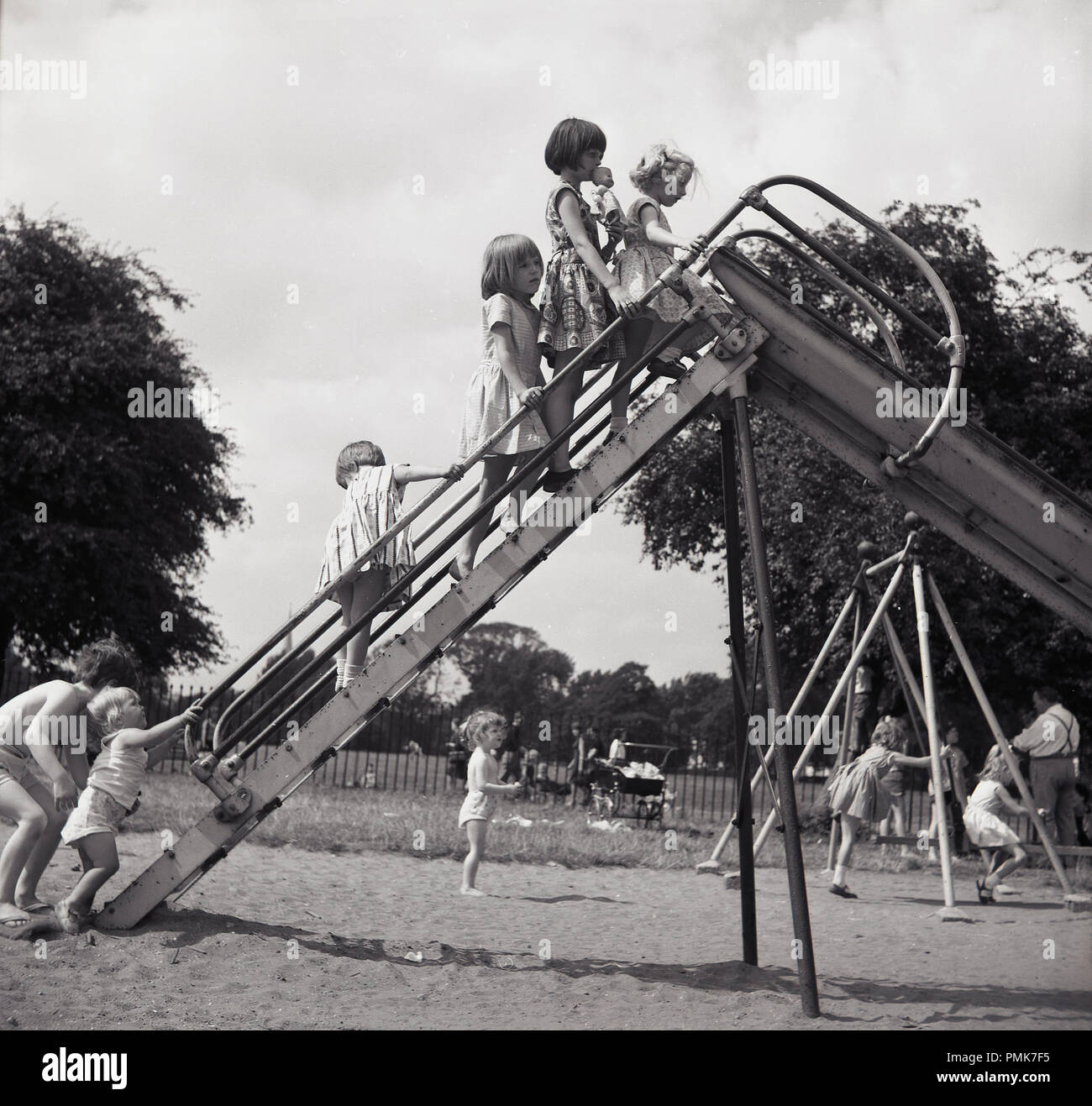 1950s playground hi-res stock photography and images - Alamy