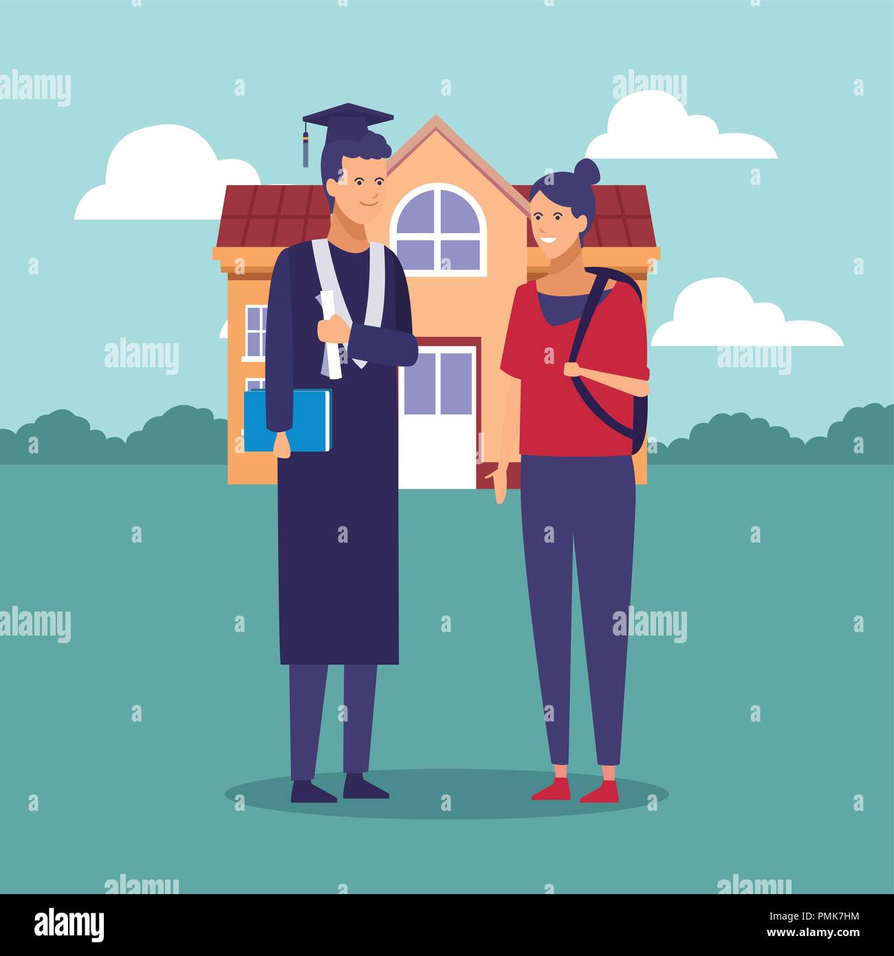 Student graduation cartoons Stock Vector Image & Art - Alamy
