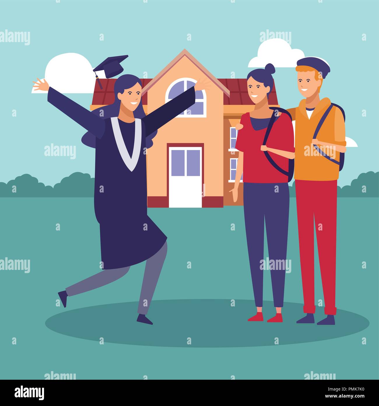 Student graduation cartoons Stock Vector Image & Art - Alamy