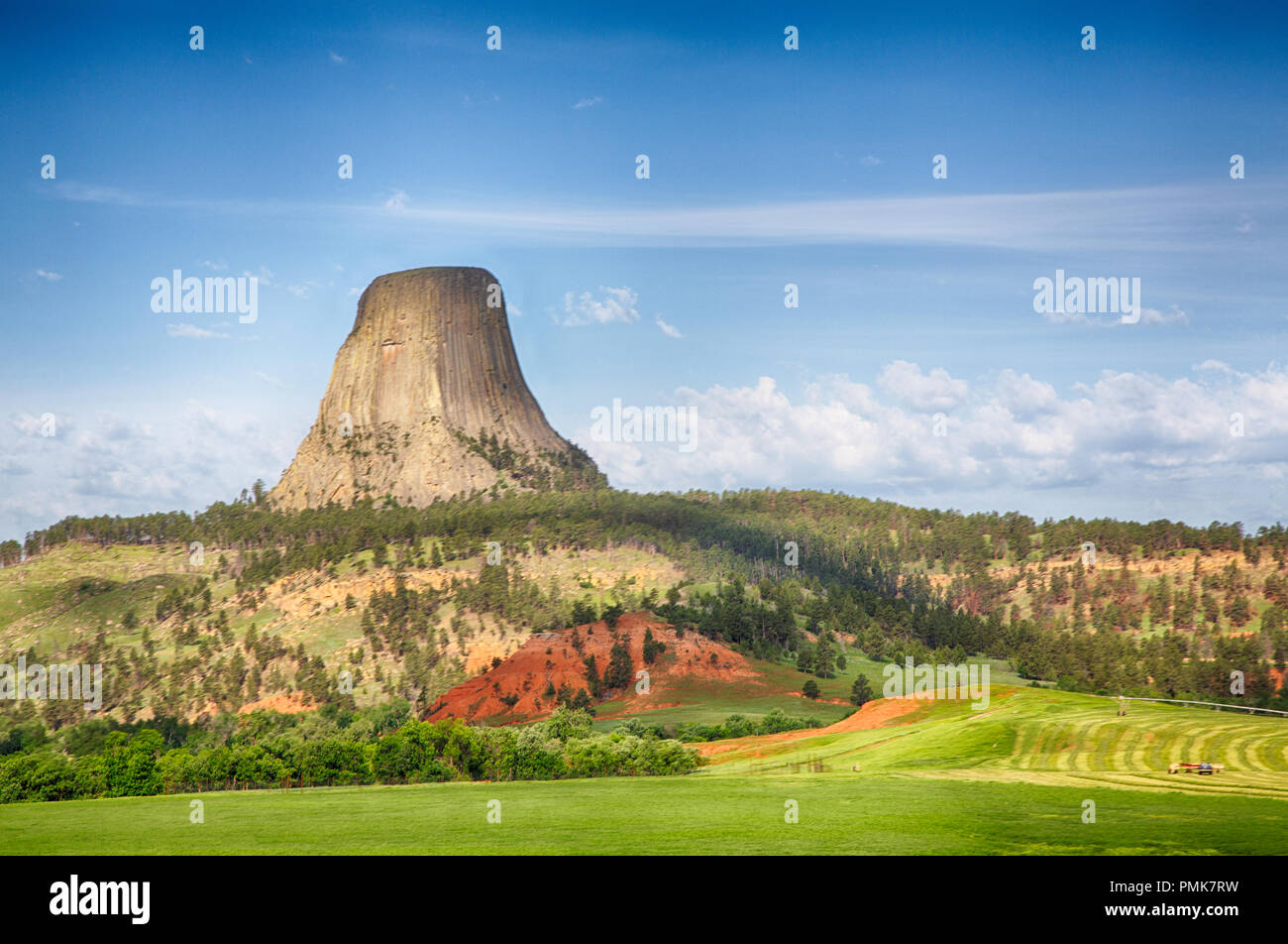 A view of Devil's Tower National Monument in Northeast Wyoming. The ...