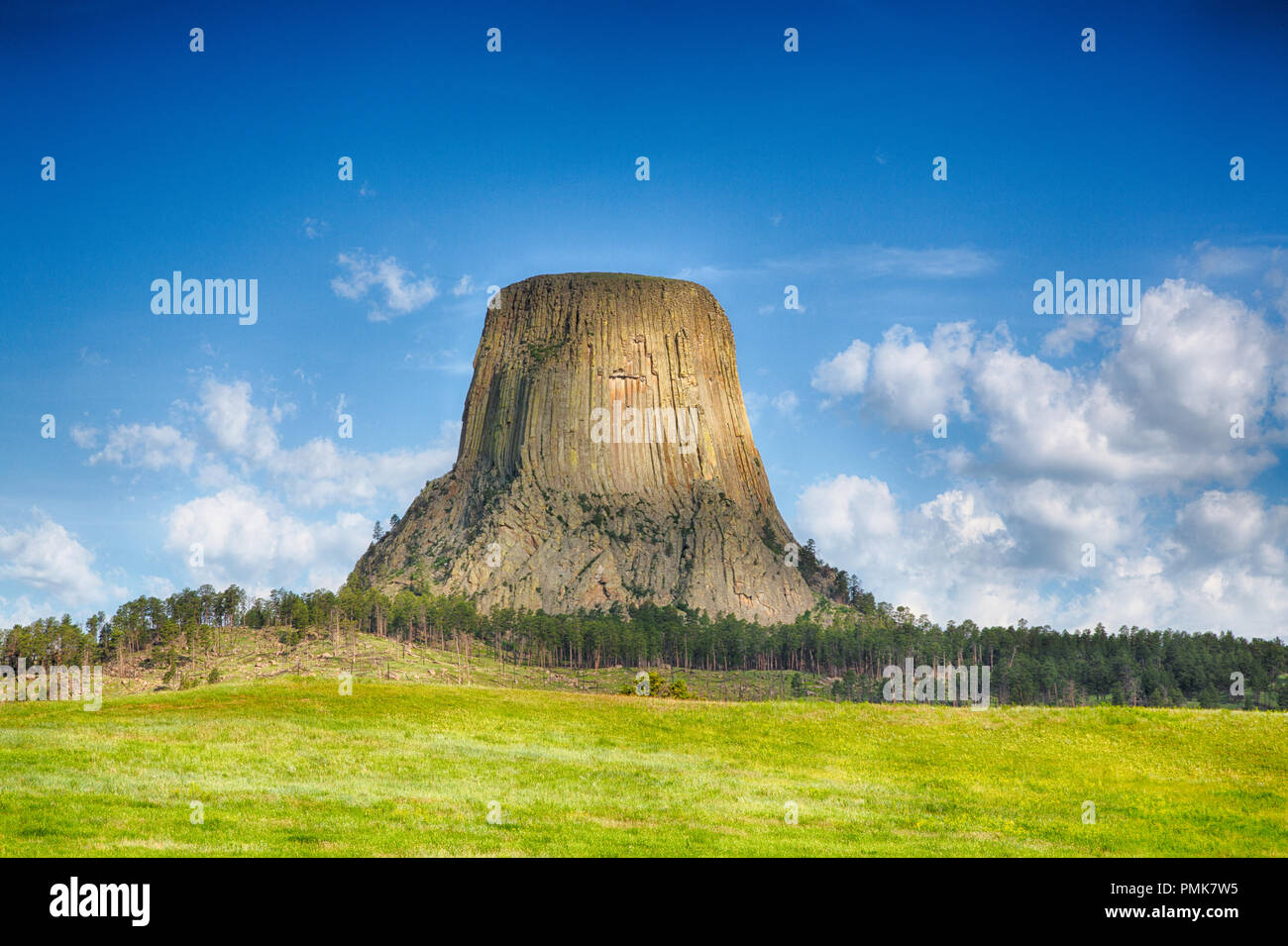 A view of Devil's Tower National Monument in Northeast Wyoming. The ...