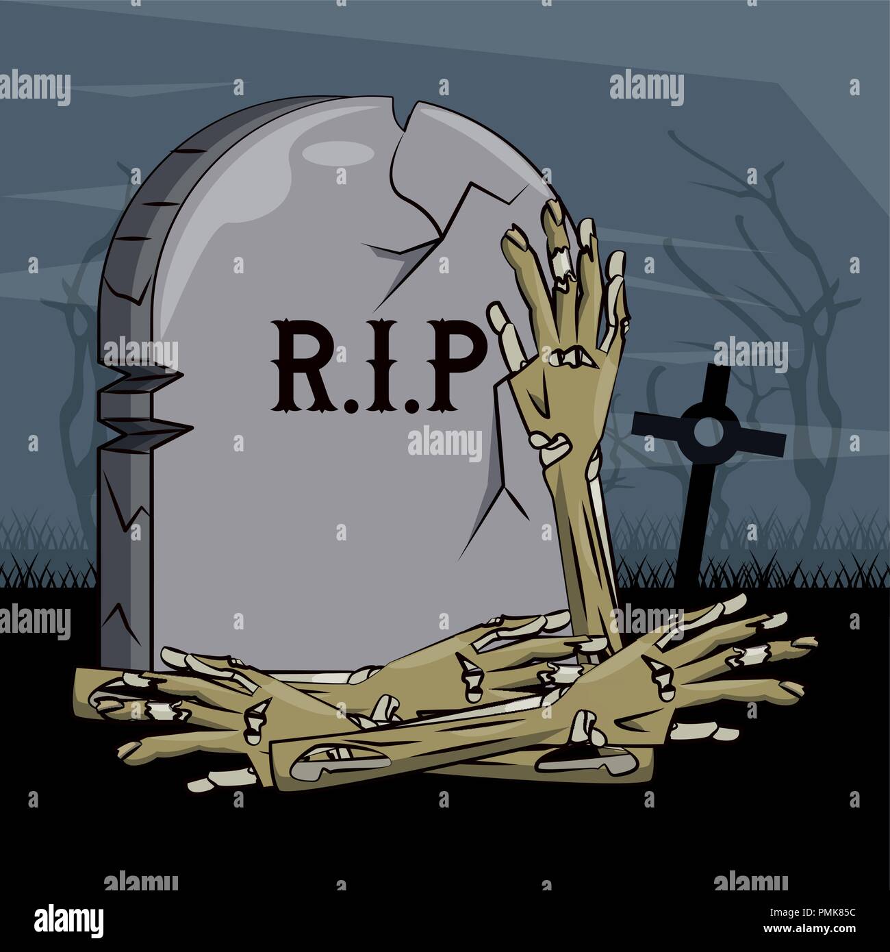 Halloween scary cartoons Stock Vector Image & Art - Alamy