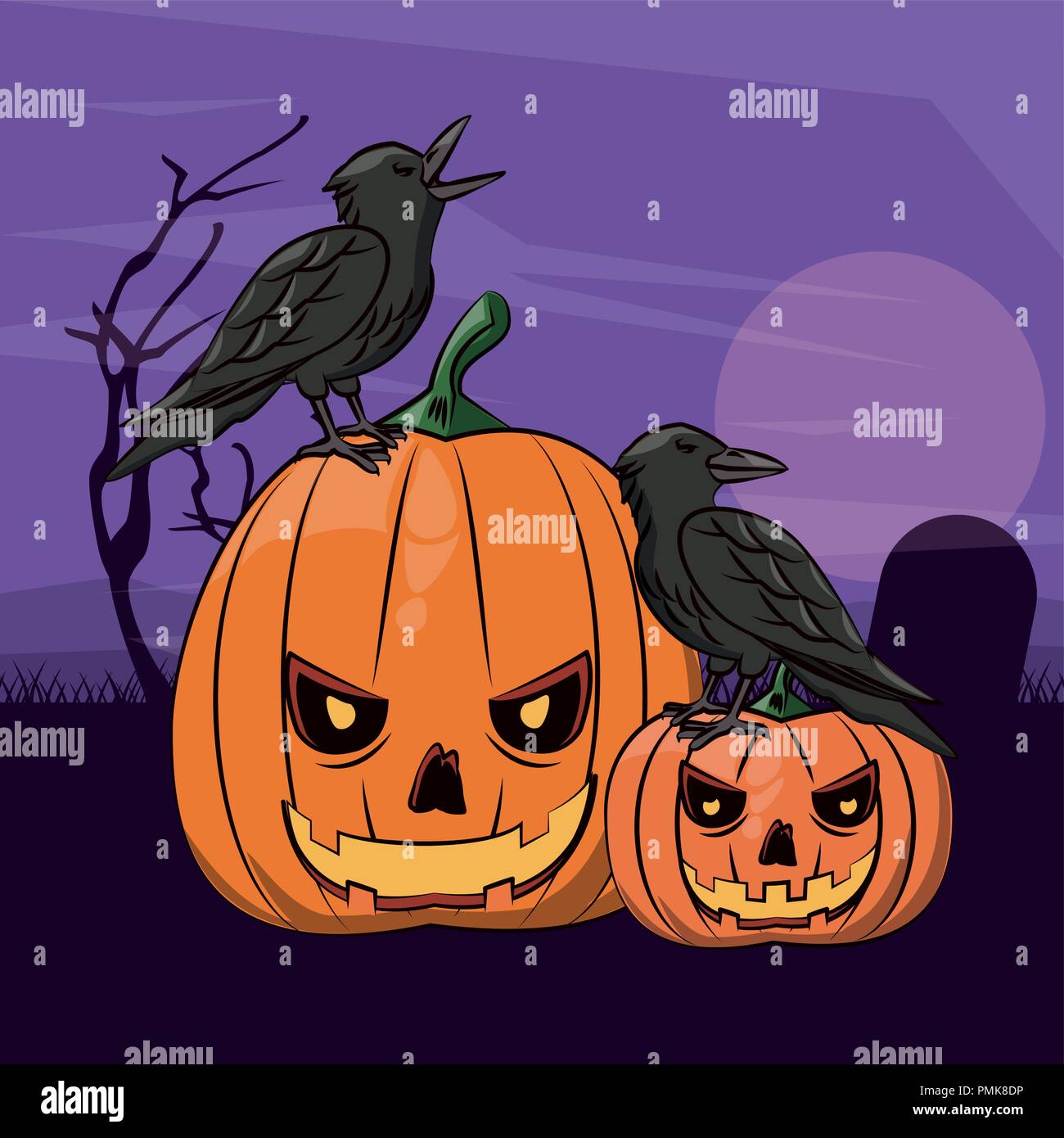 Halloween scary cartoons Stock Vector Image & Art - Alamy
