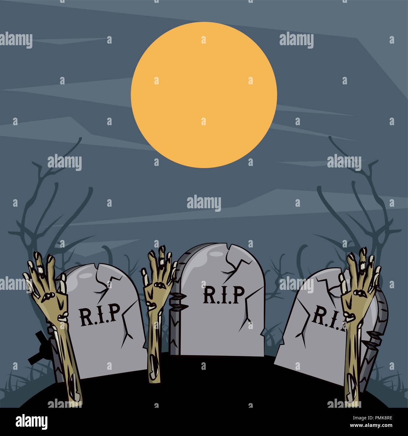 Halloween scary cartoons Stock Vector Image & Art - Alamy