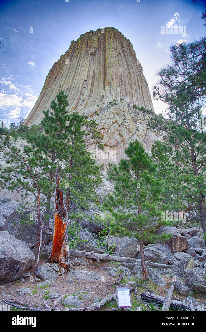 A view of Devil's Tower National Monument in Northeast Wyoming. The ...