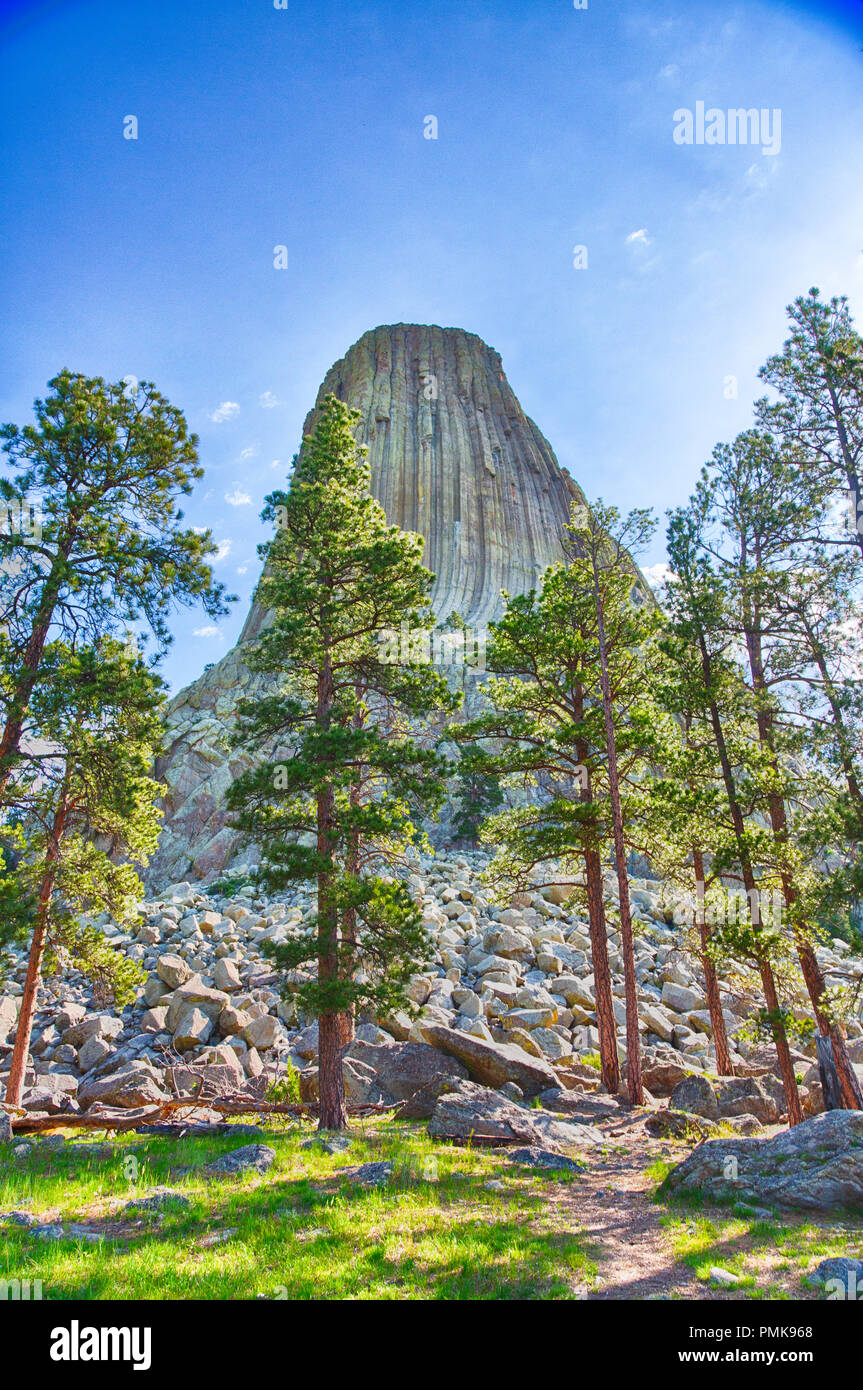 A view of Devil's Tower National Monument in Northeast Wyoming. The ...