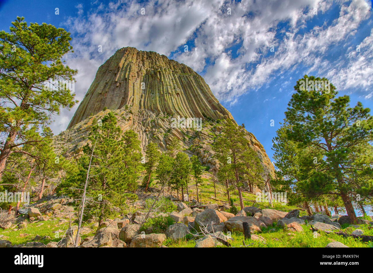 A view of Devil's Tower National Monument in Northeast Wyoming. The ...