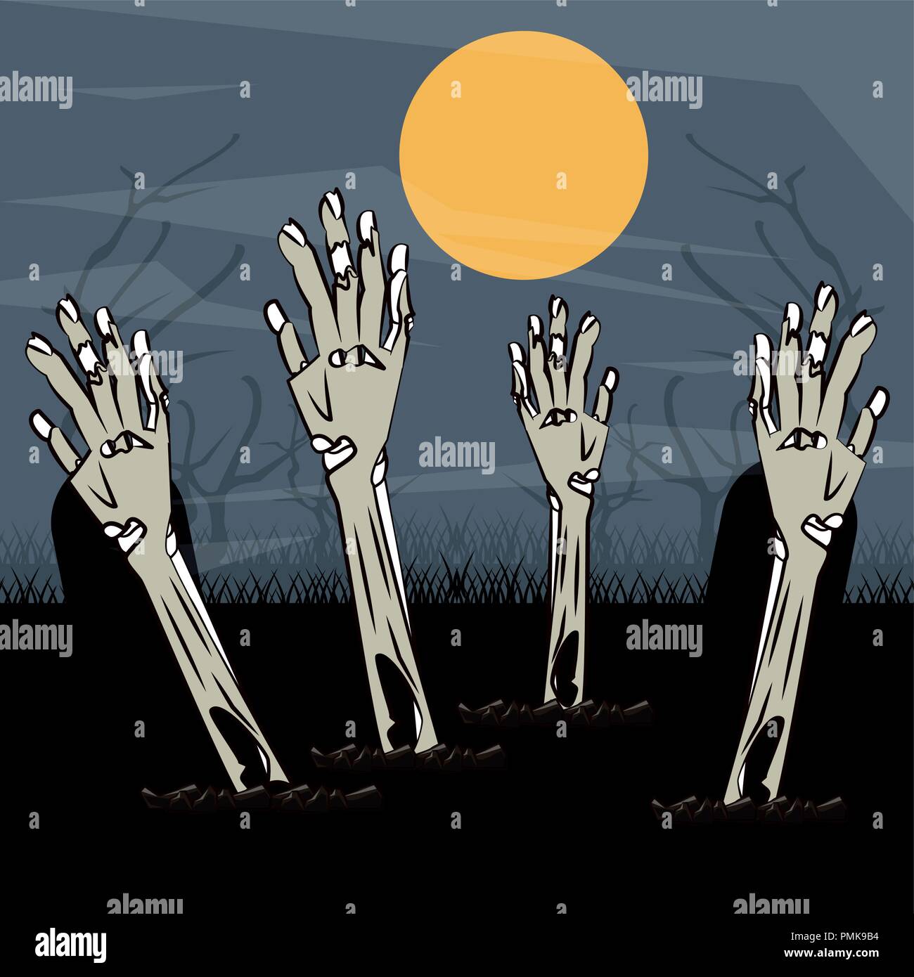 Halloween scary cartoons Stock Vector Image & Art - Alamy