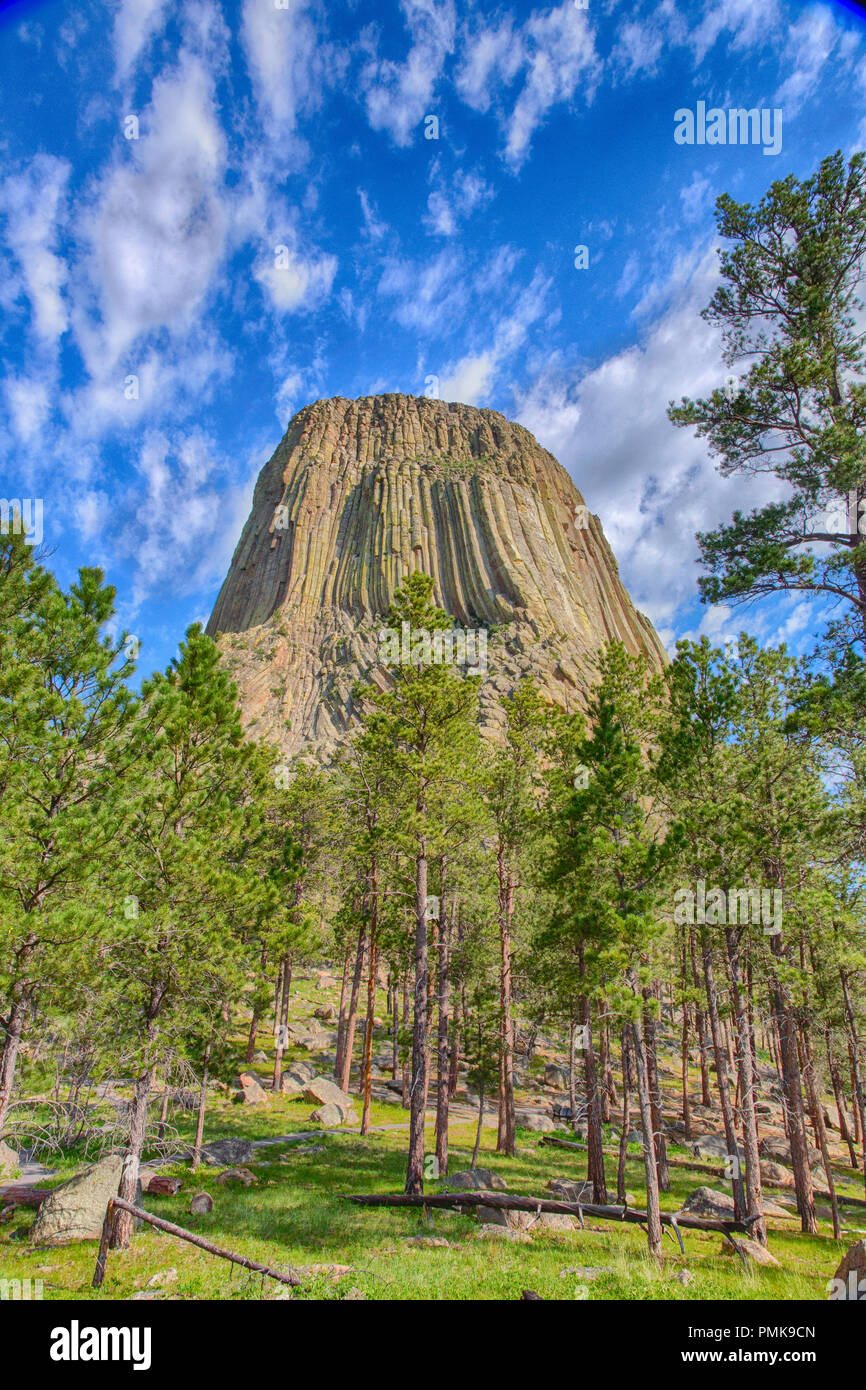 A view of Devil's Tower National Monument in Northeast Wyoming. The ...