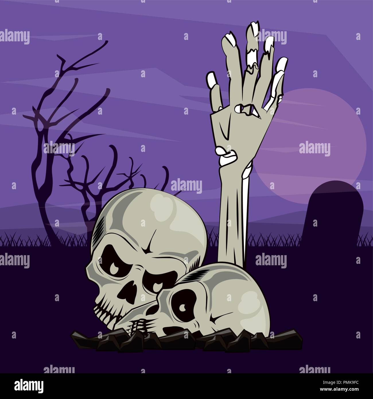 Halloween scary cartoons Stock Vector Image & Art - Alamy
