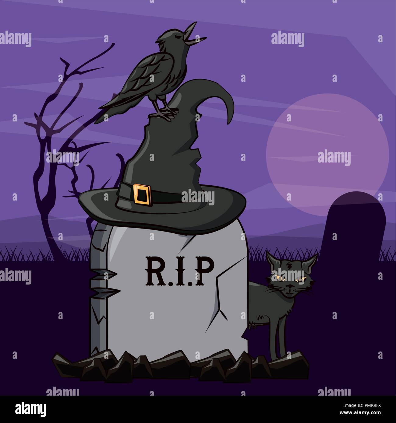 Halloween scary cartoons Stock Vector Image & Art - Alamy