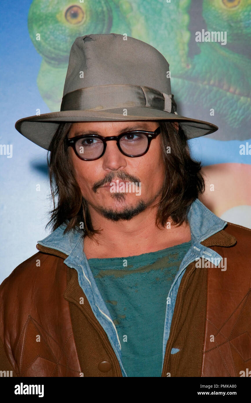 Johnny Depp at the Premiere of Paramount Pictures' "Rango". Arrivals ...