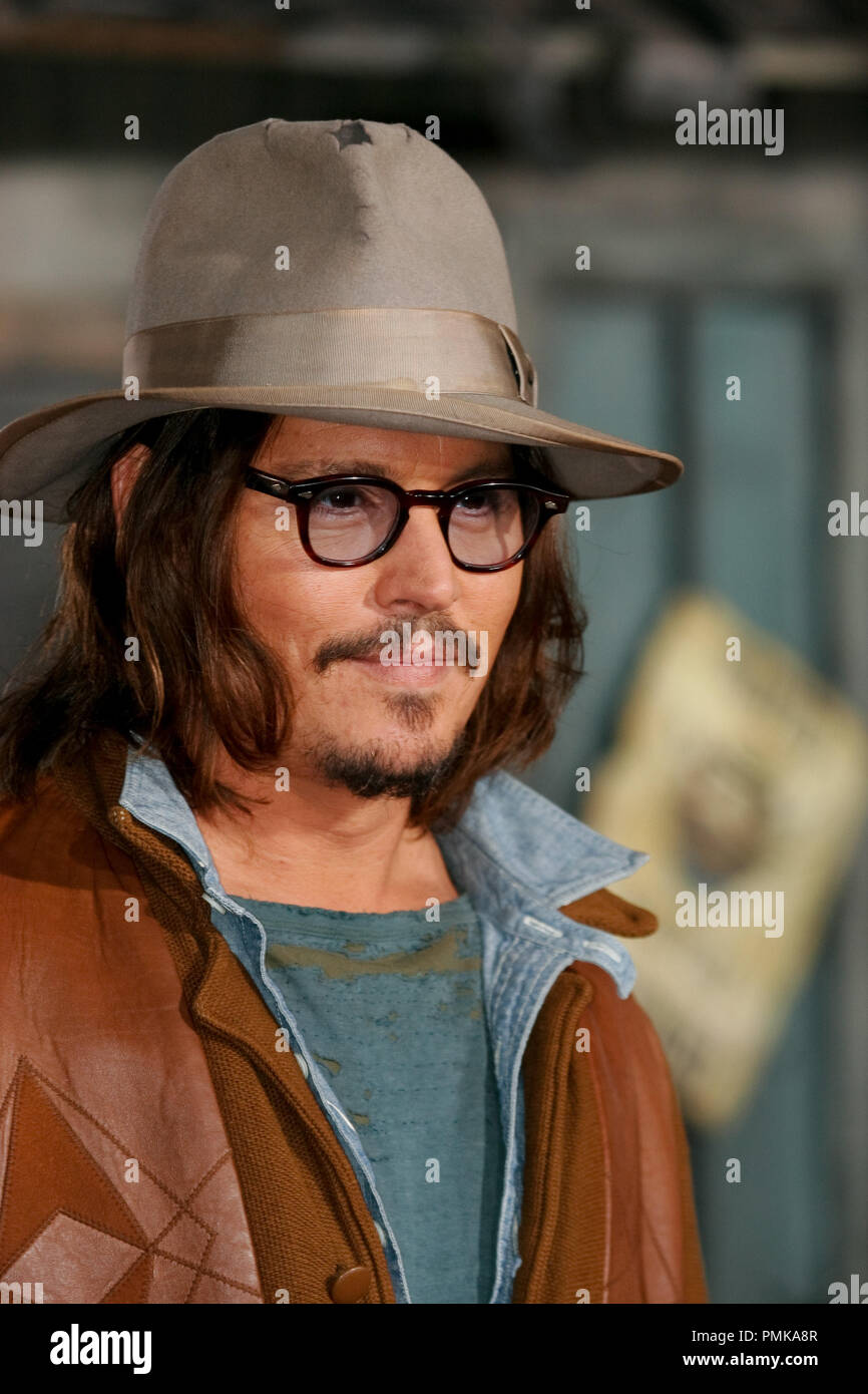 Johnny Depp at the Premiere of Paramount Pictures' "Rango". Arrivals ...