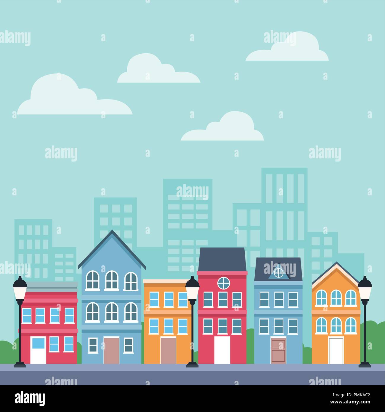 Town scenery cartoons Stock Vector Image & Art - Alamy