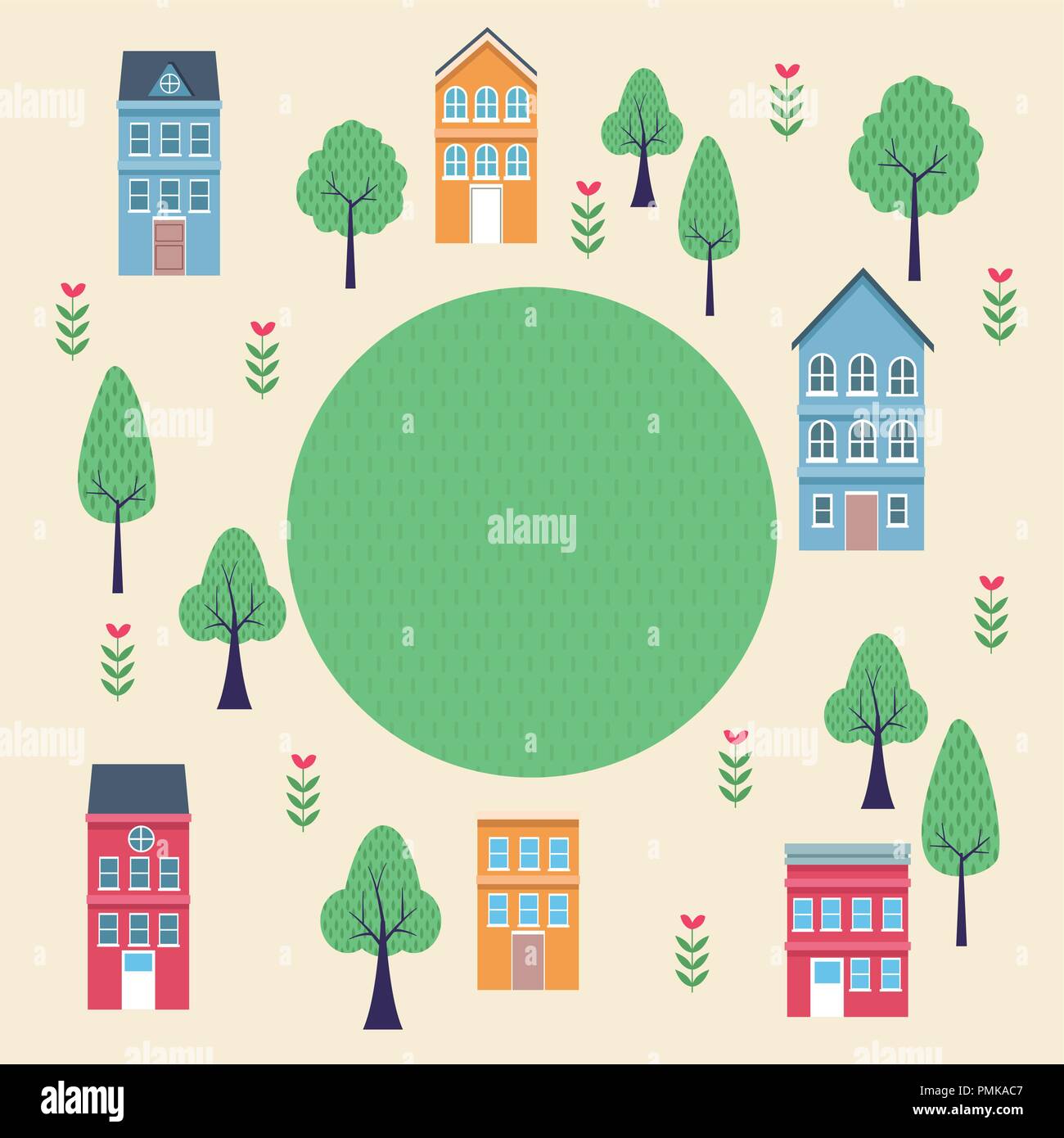 Town scenery cartoons Stock Vector Image & Art - Alamy