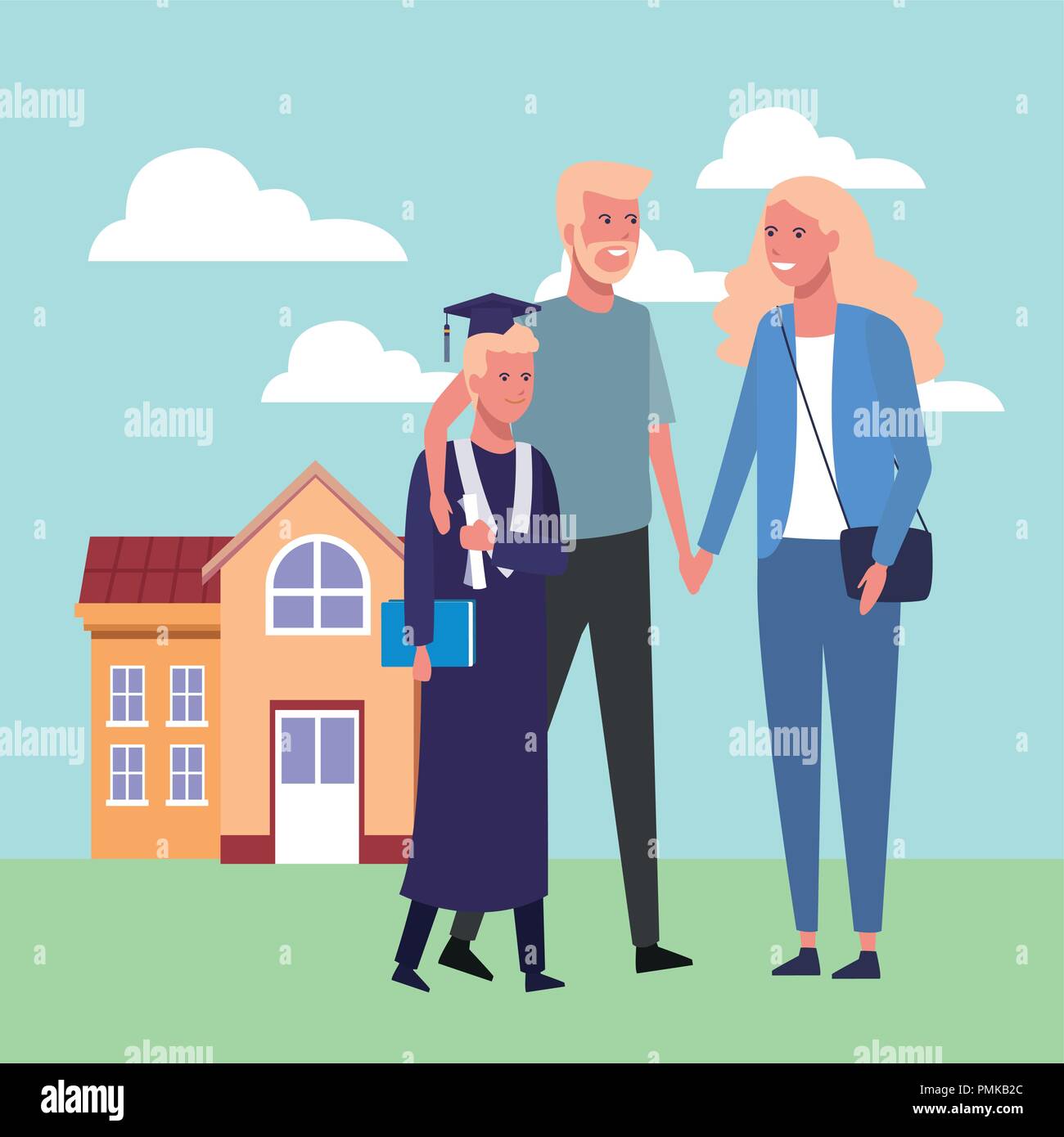 Student graduation cartoon Stock Vector Image & Art - Alamy