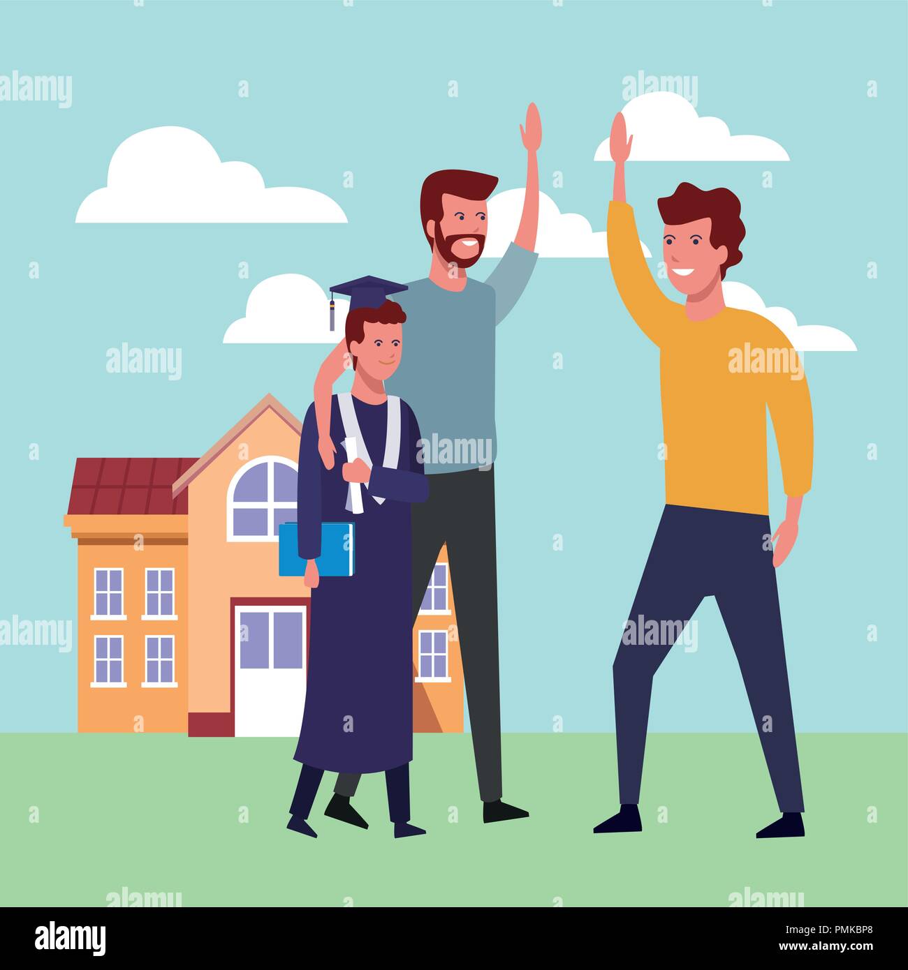 Student graduation cartoon Stock Vector Image & Art - Alamy
