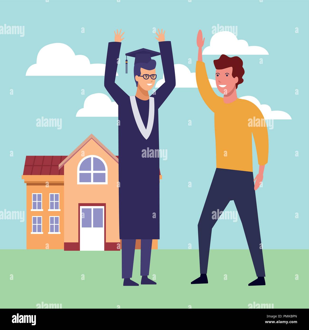 Student graduation cartoon Stock Vector Image & Art - Alamy