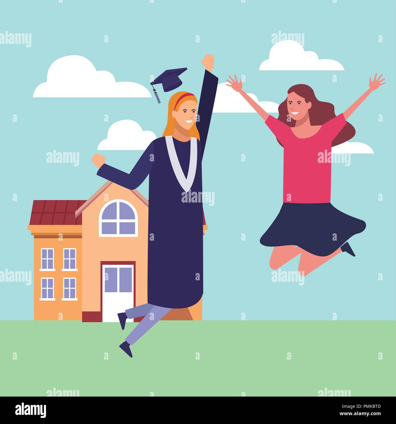 Student graduation cartoon Stock Vector Image & Art - Alamy