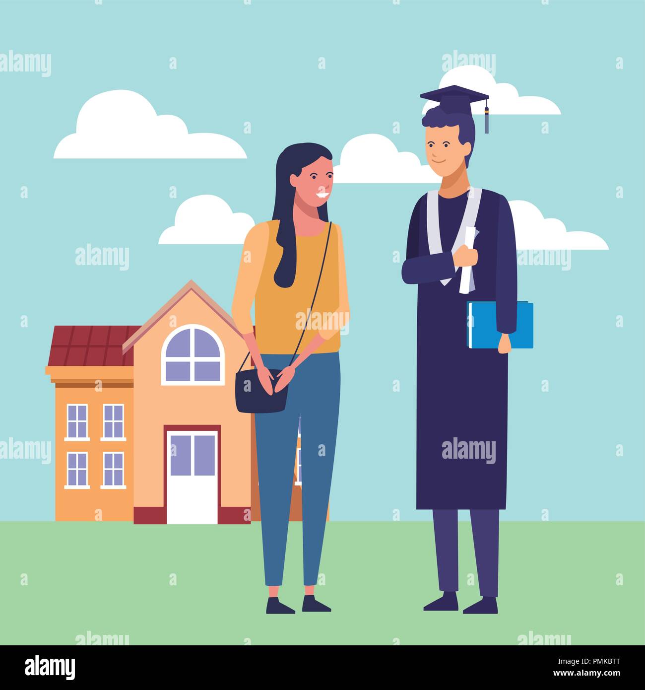 Student graduation cartoon Stock Vector Image & Art - Alamy