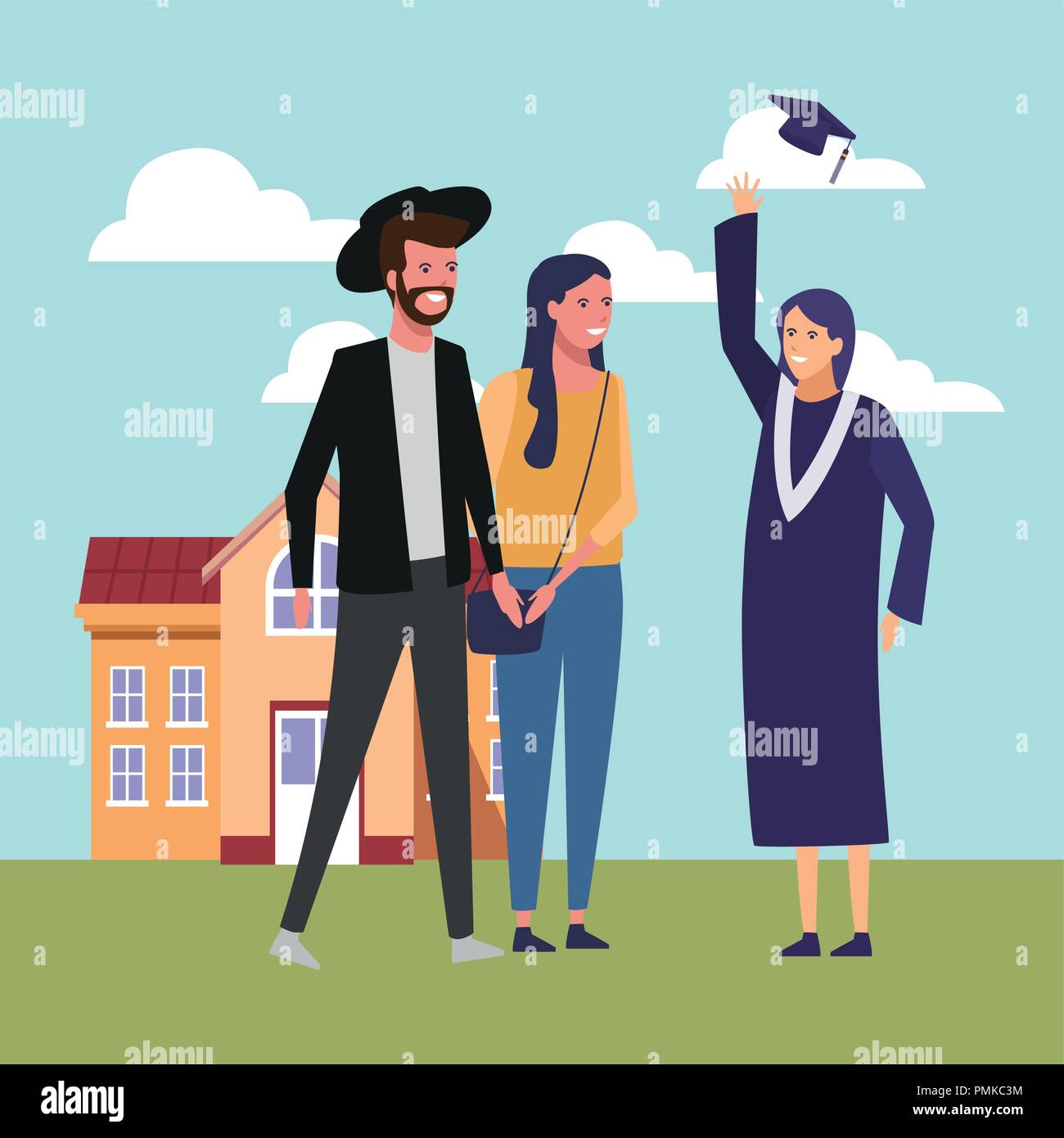 Student graduation cartoon Stock Vector Image & Art - Alamy