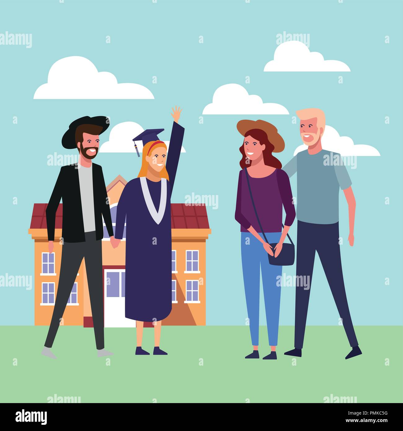 Student graduation cartoon Stock Vector Image & Art - Alamy