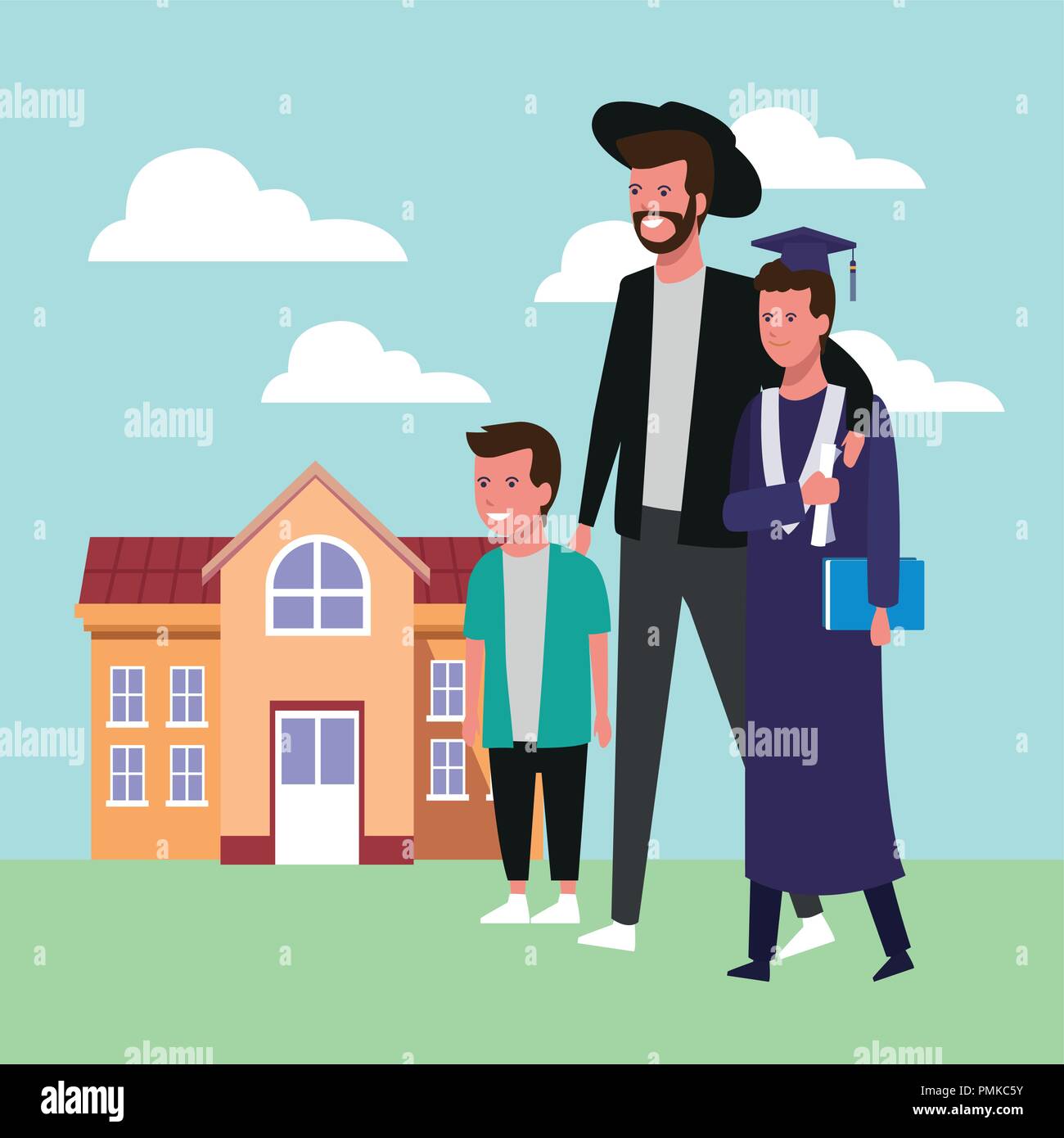 Student graduation cartoon Stock Vector Image & Art - Alamy