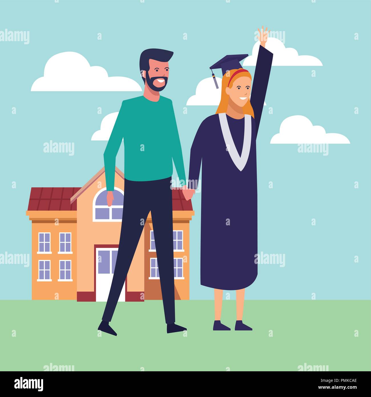 Student graduation cartoon Stock Vector Image & Art - Alamy
