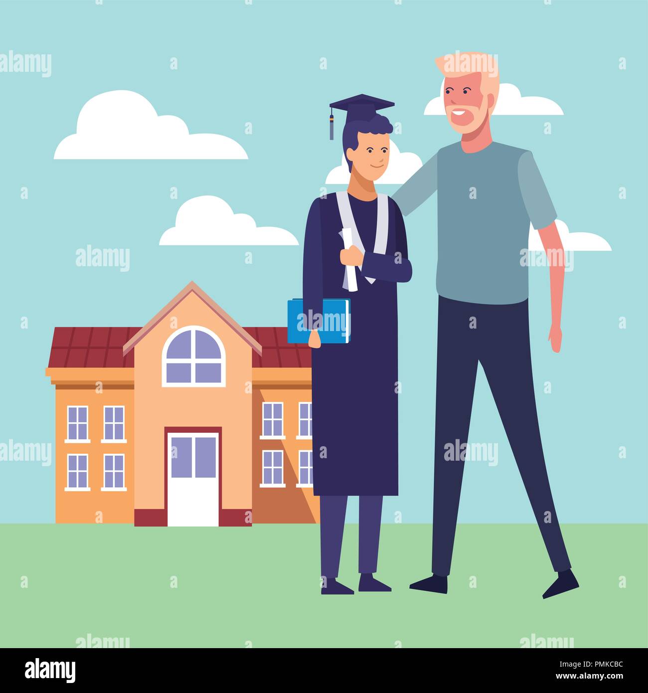 Student graduation cartoon Stock Vector Image & Art - Alamy