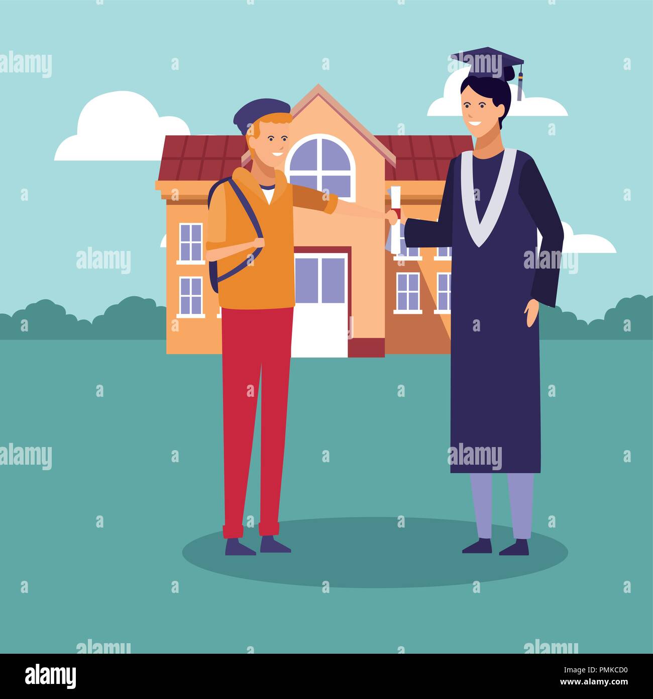 Student graduation cartoons Stock Vector Image & Art - Alamy