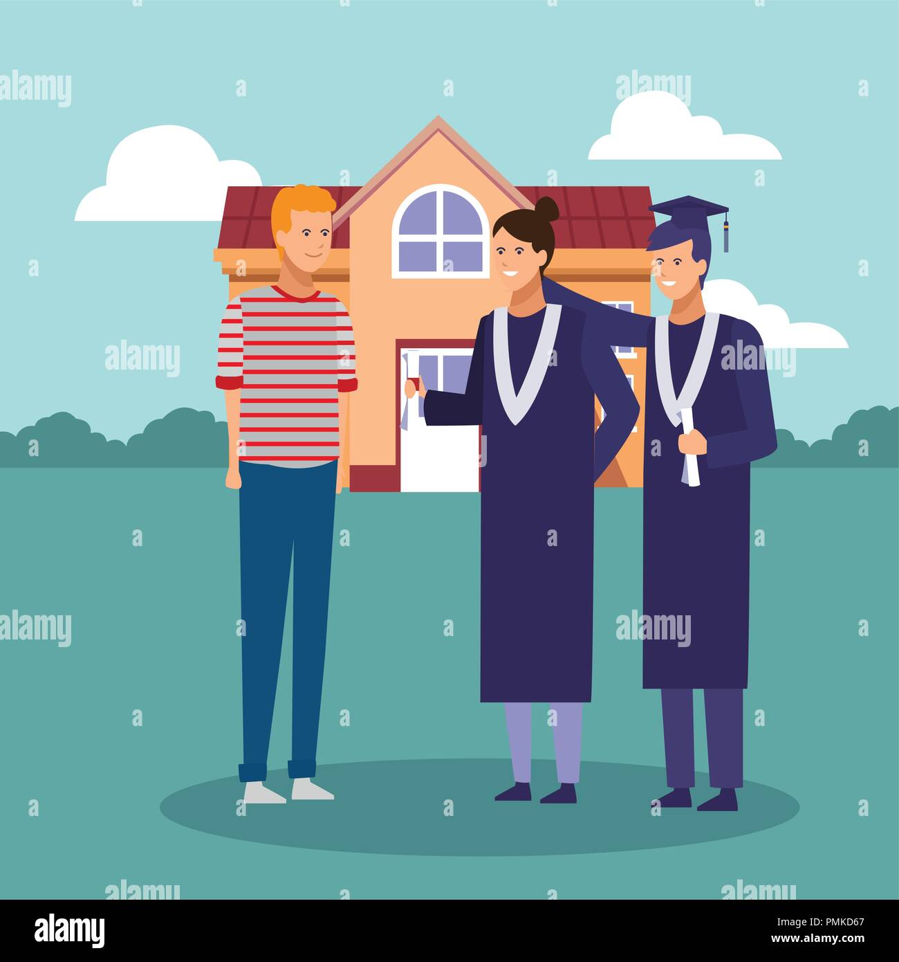 Students graduation cartoons Stock Vector Image & Art - Alamy
