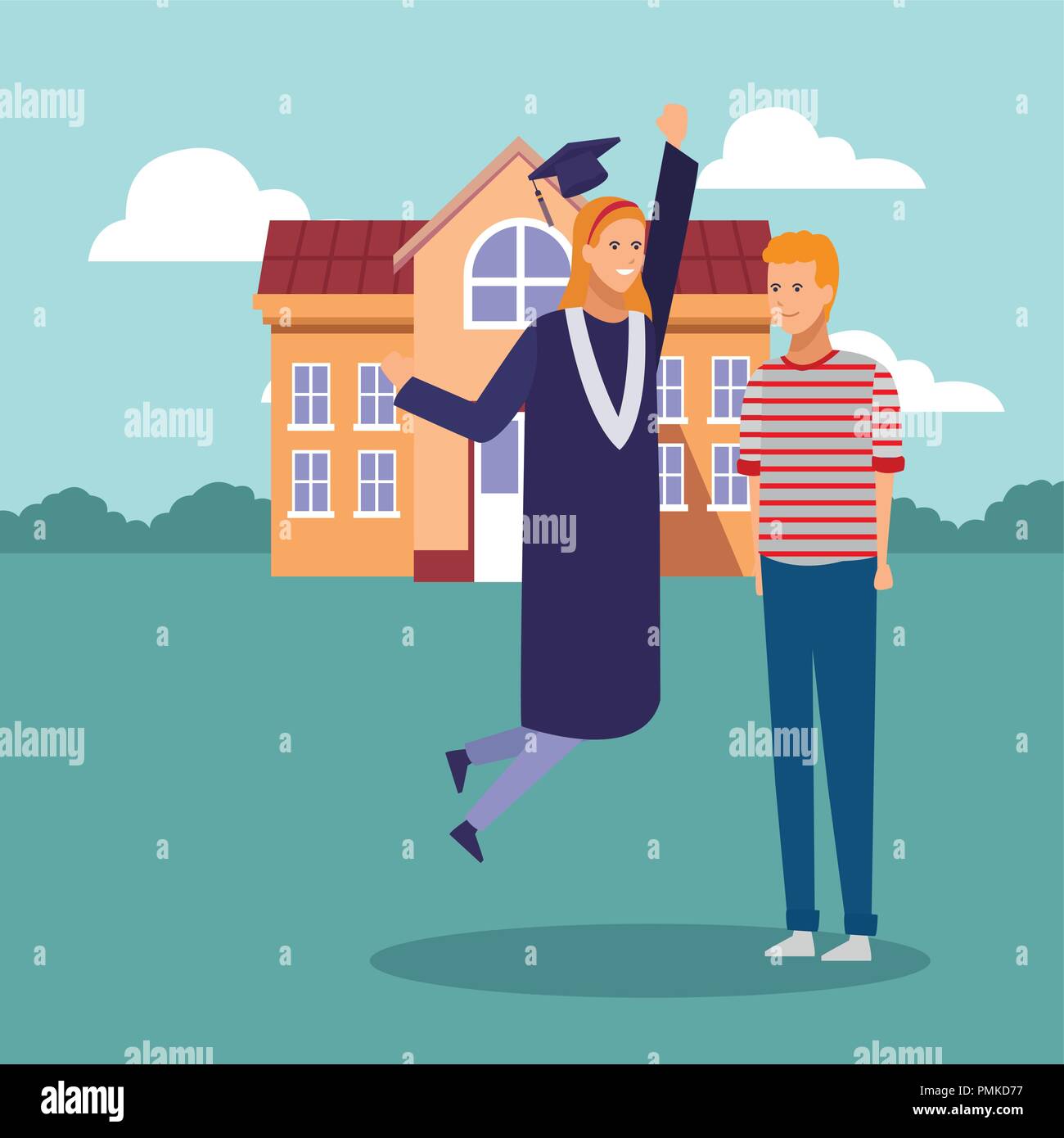 Student graduation cartoons Stock Vector Image & Art - Alamy