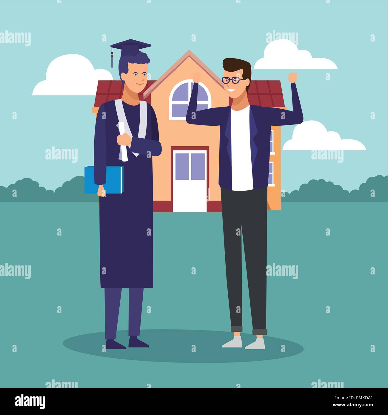 Students graduation cartoons Stock Vector Image & Art - Alamy