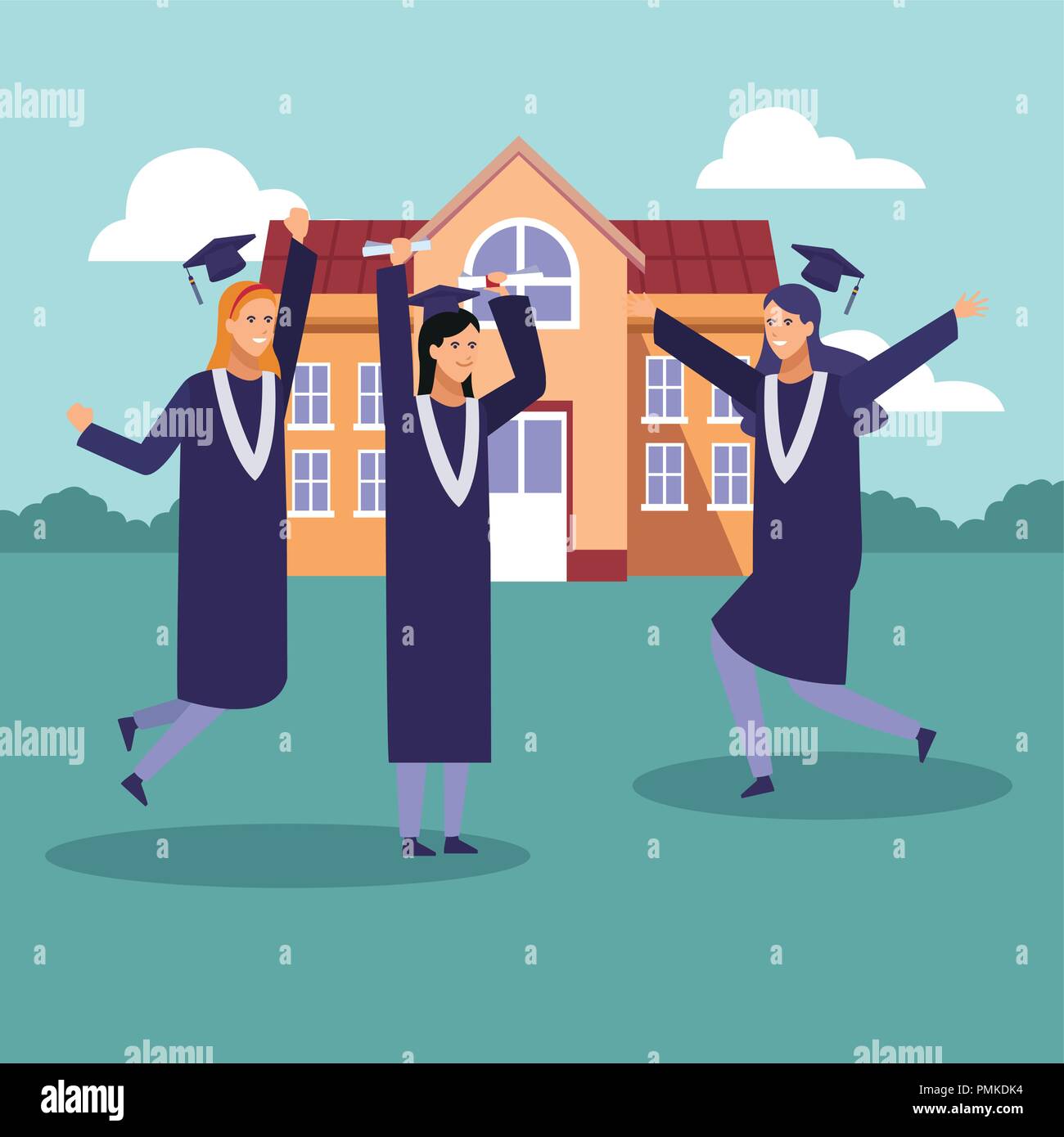 Students graduation cartoons Stock Vector Image & Art - Alamy
