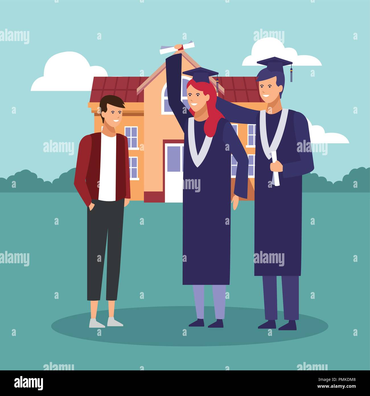 Students graduation cartoons Stock Vector Image & Art - Alamy