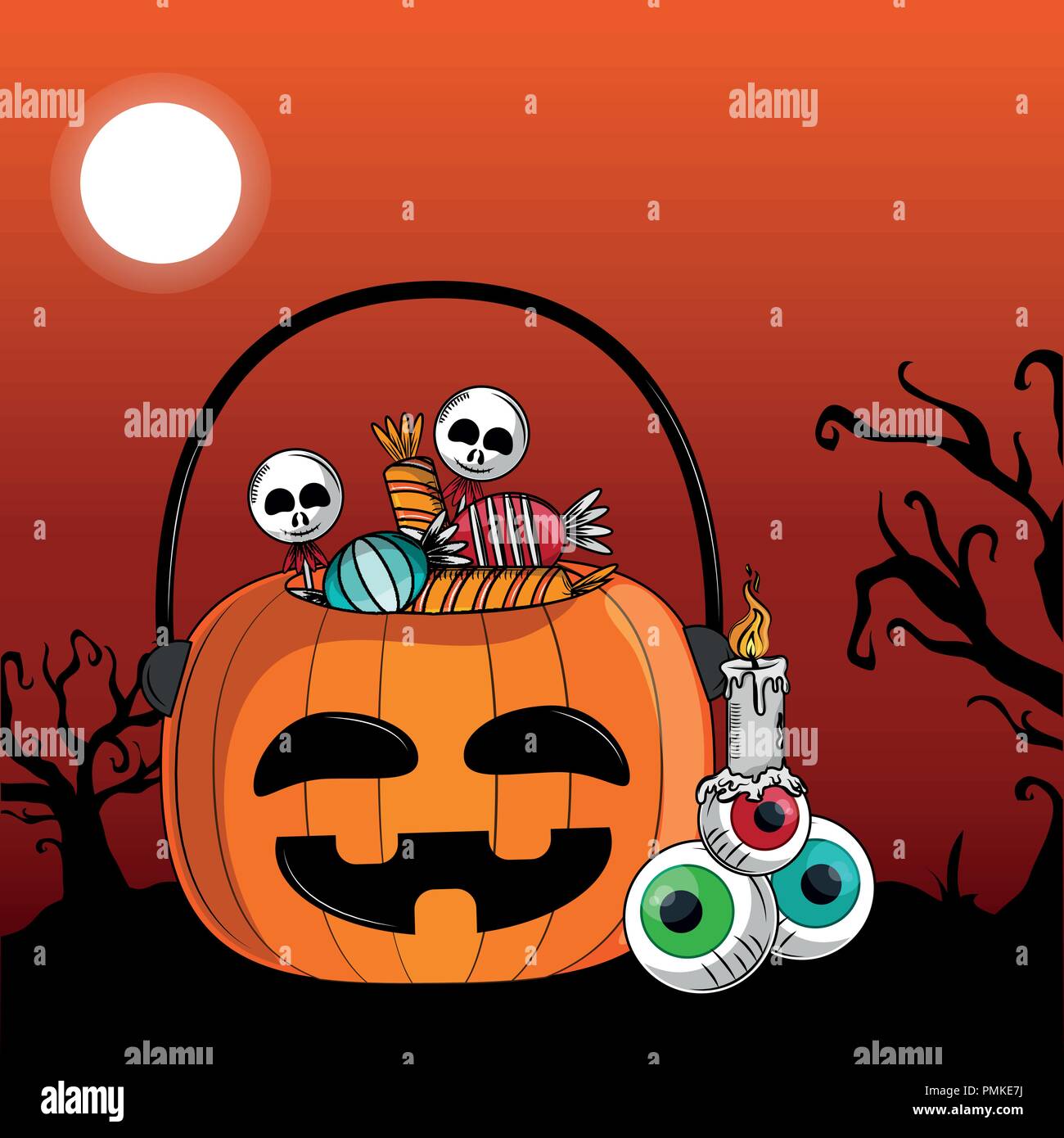 Halloween scary cartoons Stock Vector Image & Art - Alamy