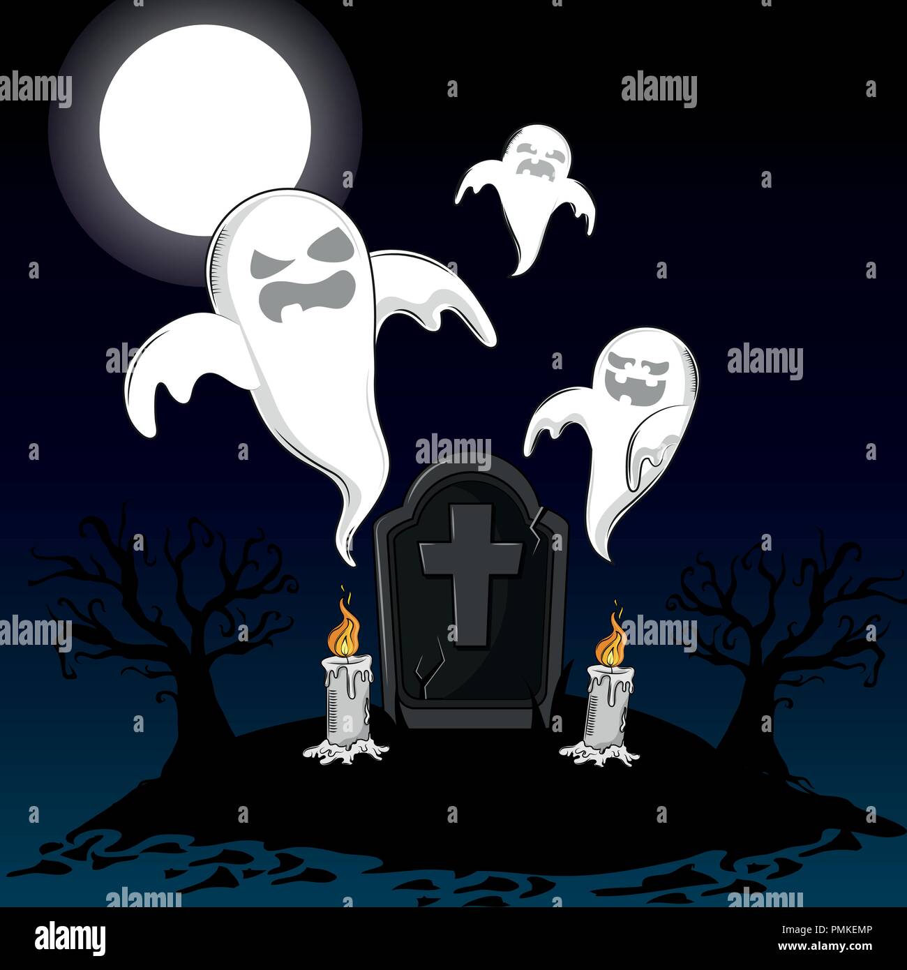 Halloween scary cartoons Stock Vector Image & Art - Alamy