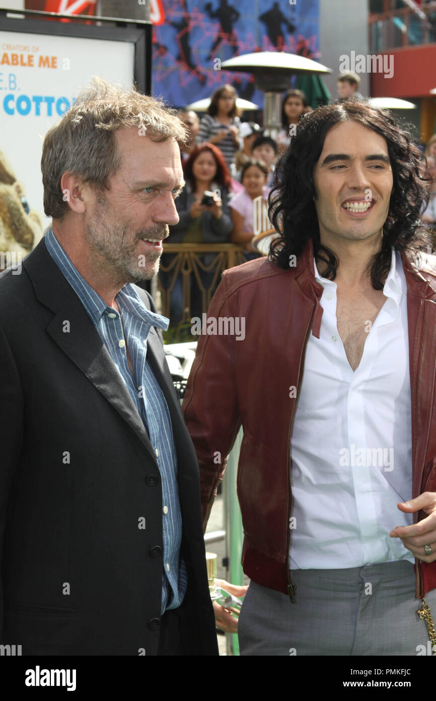 Hugh Laurie and Russell Brand at the premiere of Universal Pictures ...