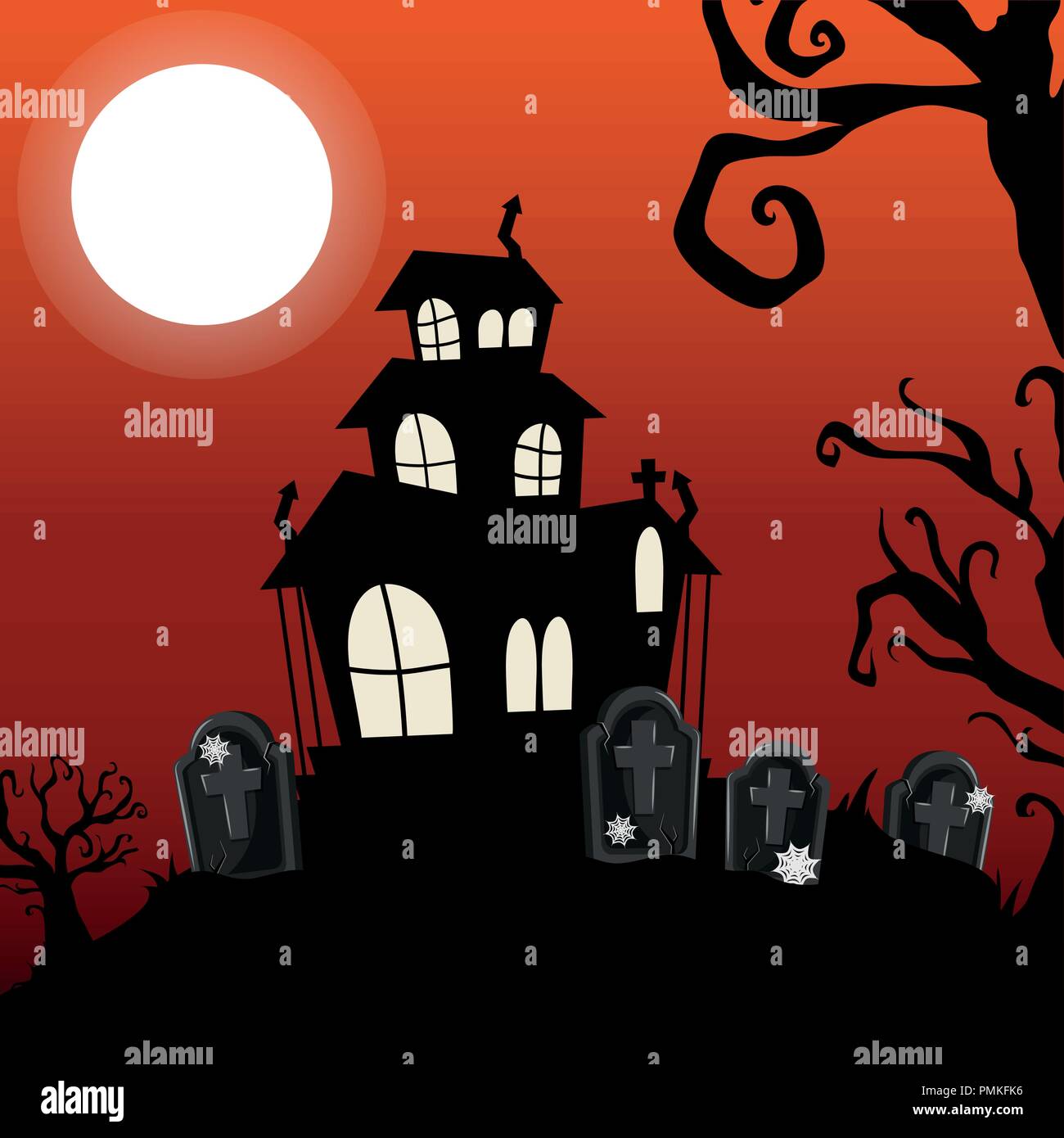 Halloween scary cartoons Stock Vector Image & Art - Alamy