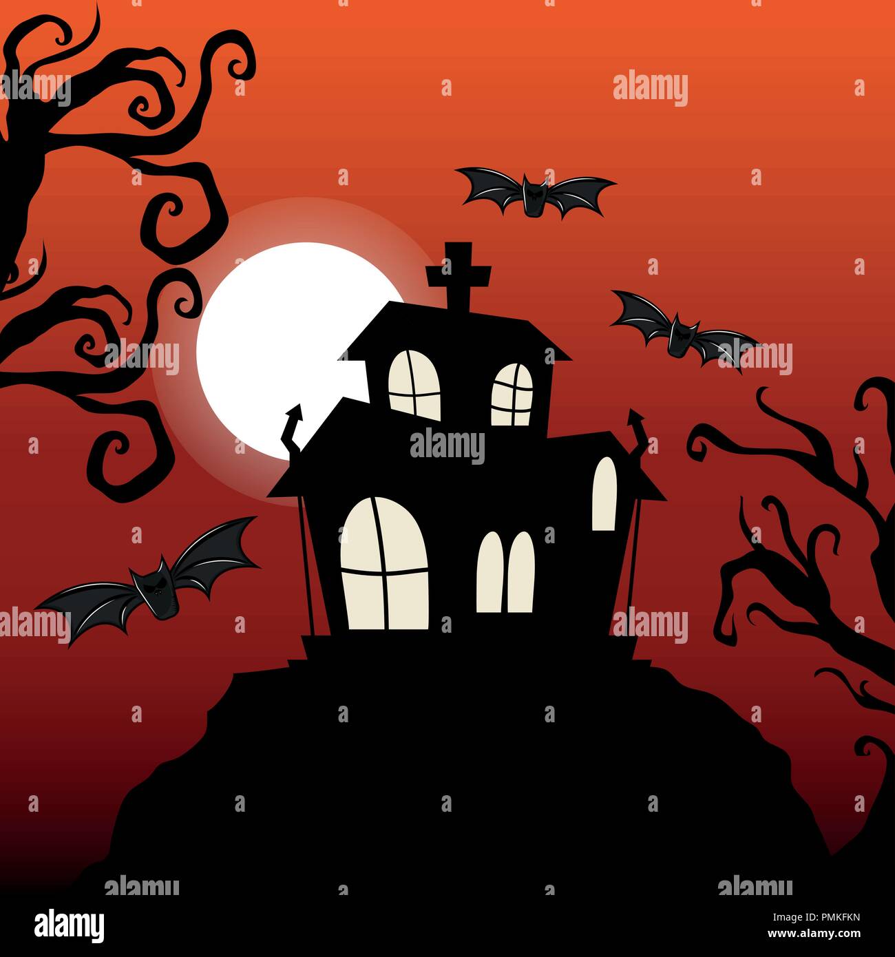 Halloween scary cartoons Stock Vector Image & Art - Alamy