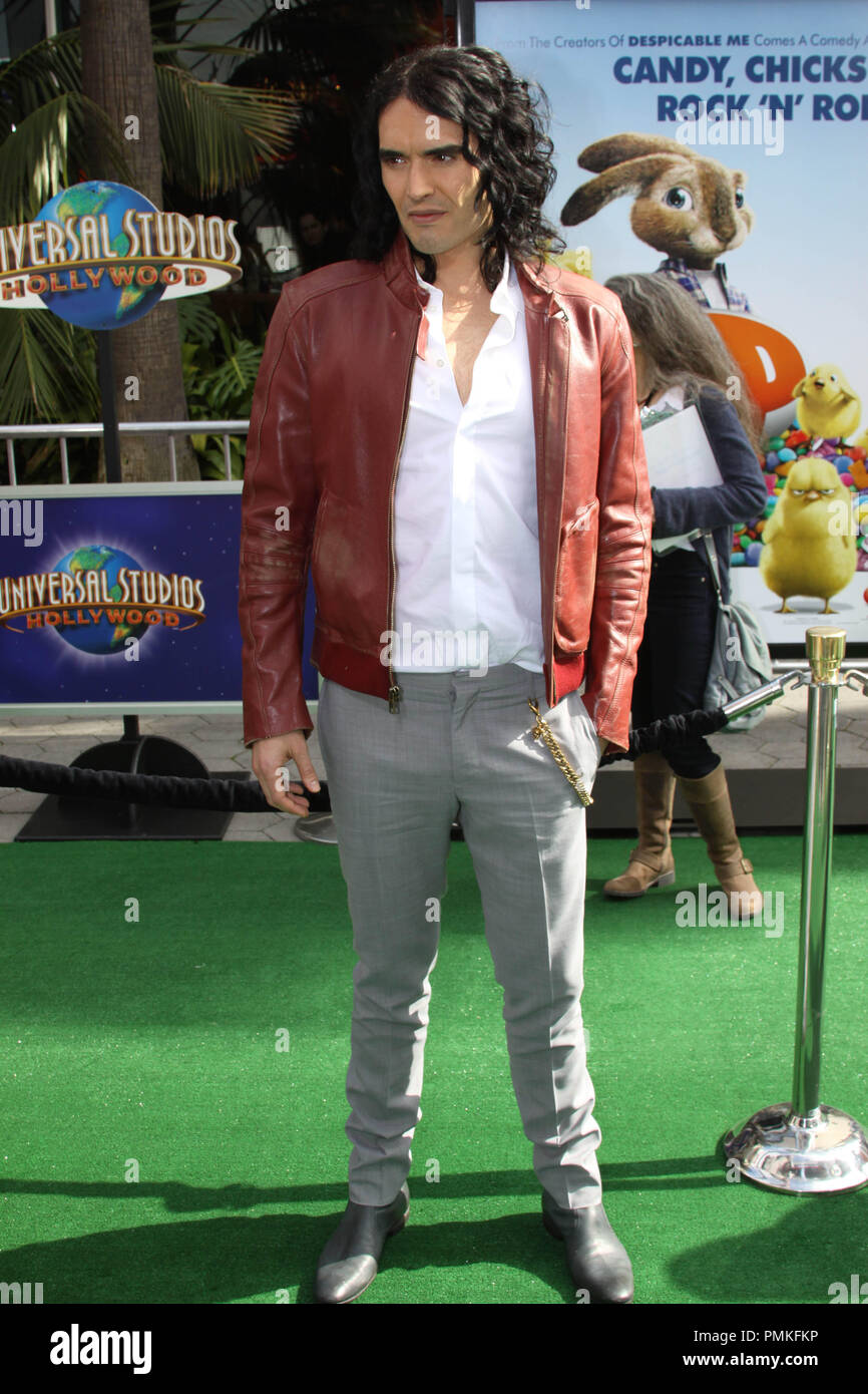 Russell Brand at the premiere of Universal Pictures' "HOP." Arrivals ...