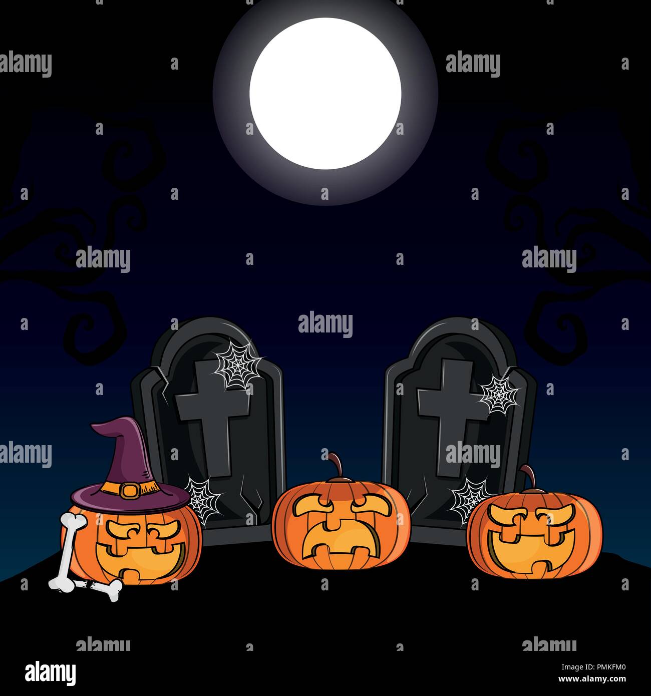 Halloween scary cartoons Stock Vector Image & Art - Alamy