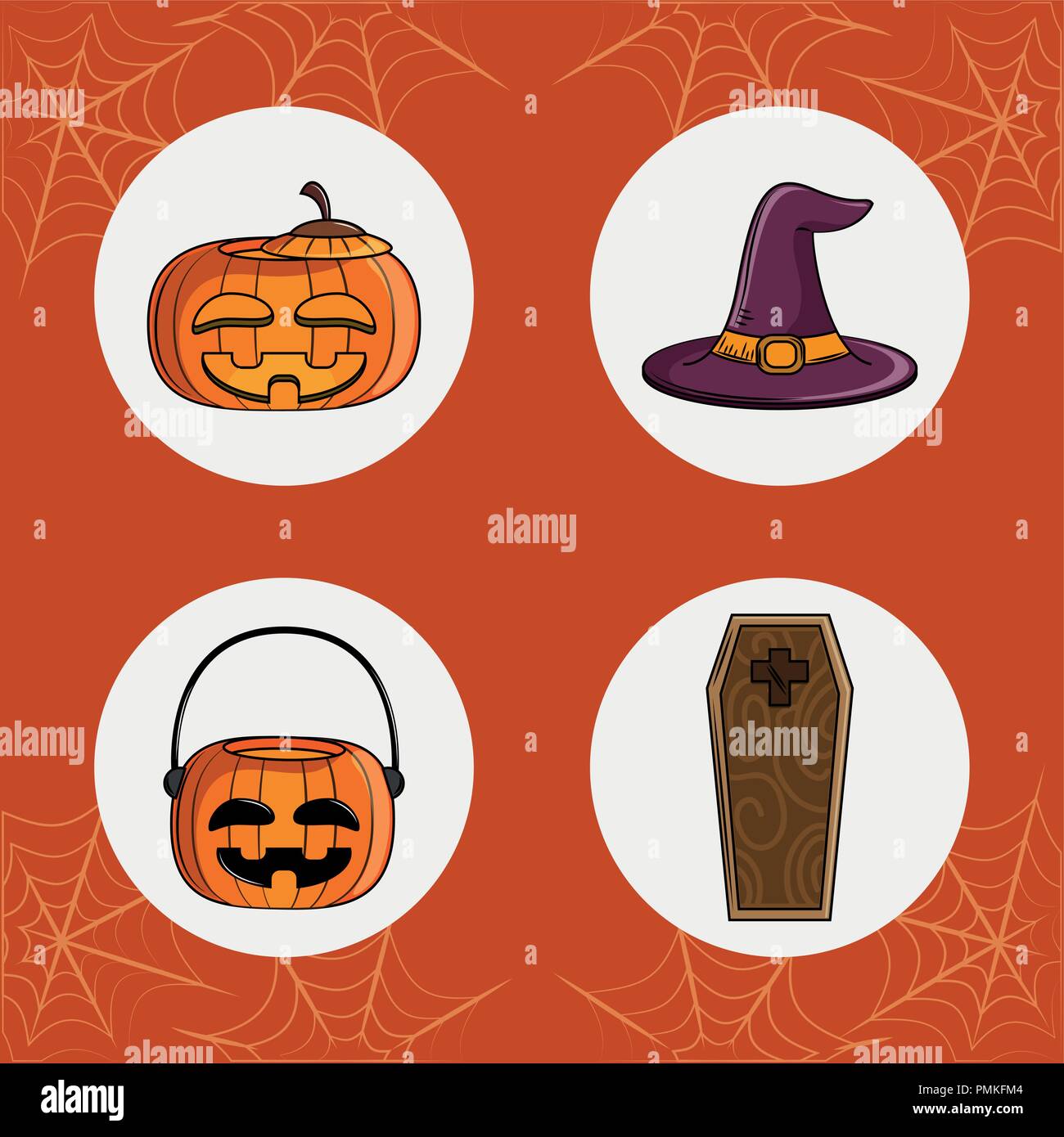 Set of halloween round icons Stock Vector Image & Art - Alamy
